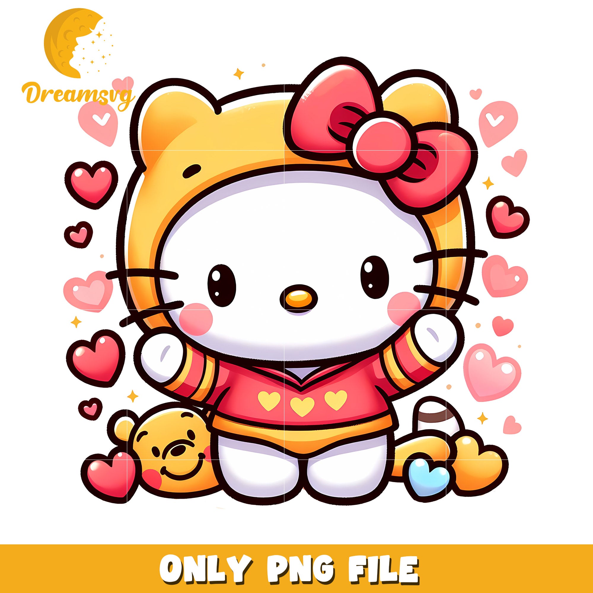 Cute Hello Kitty PNG Kawaii Anime Clipart – DreamSVG Store