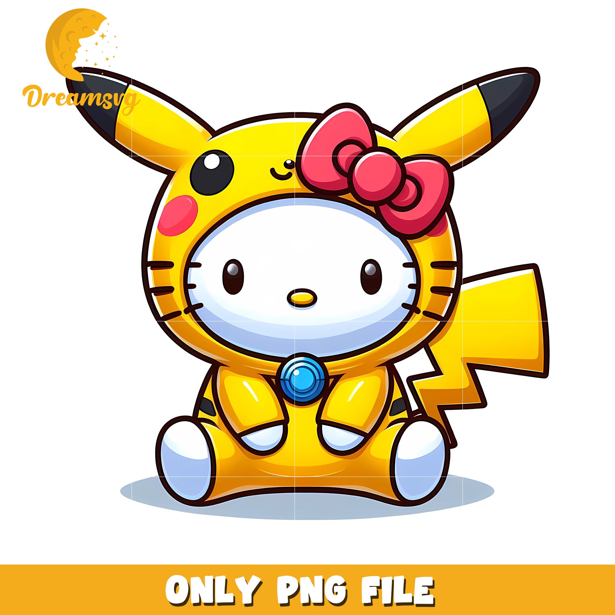Cute Hello Kitty Pikachu PNG – DreamSVG Store