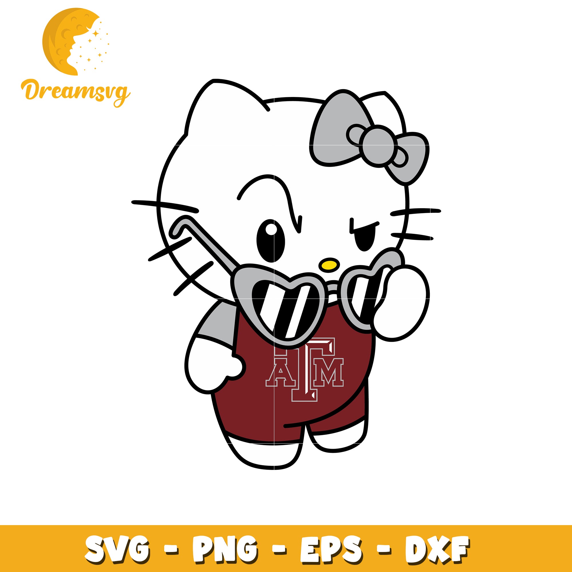 Cute Hello Kitty SVG Design for A&M Fans Online Shop – DreamSVG Store