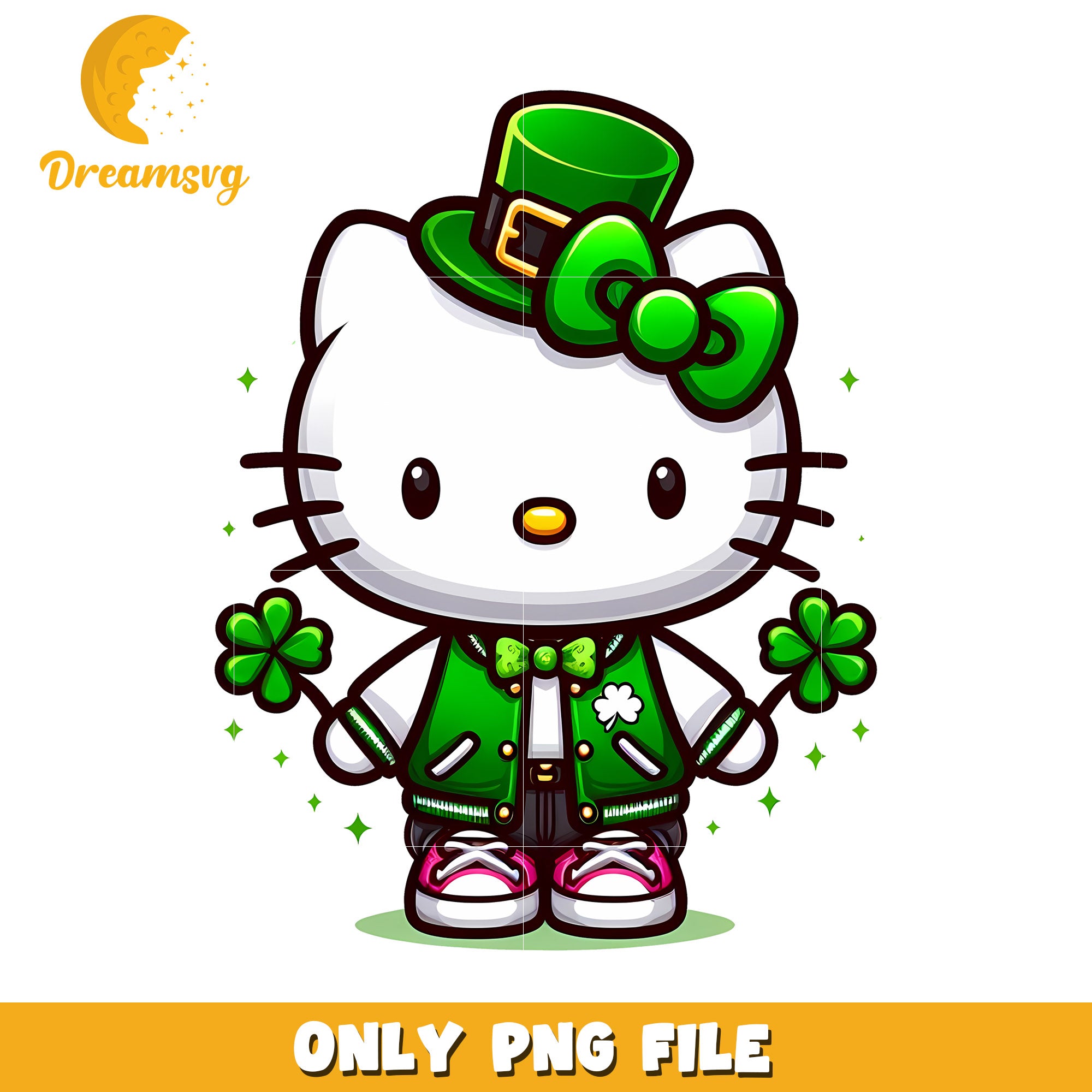 Cute Hello Kitty St Patrick's Day PNG File for Crafting Fun – DreamSVG ...