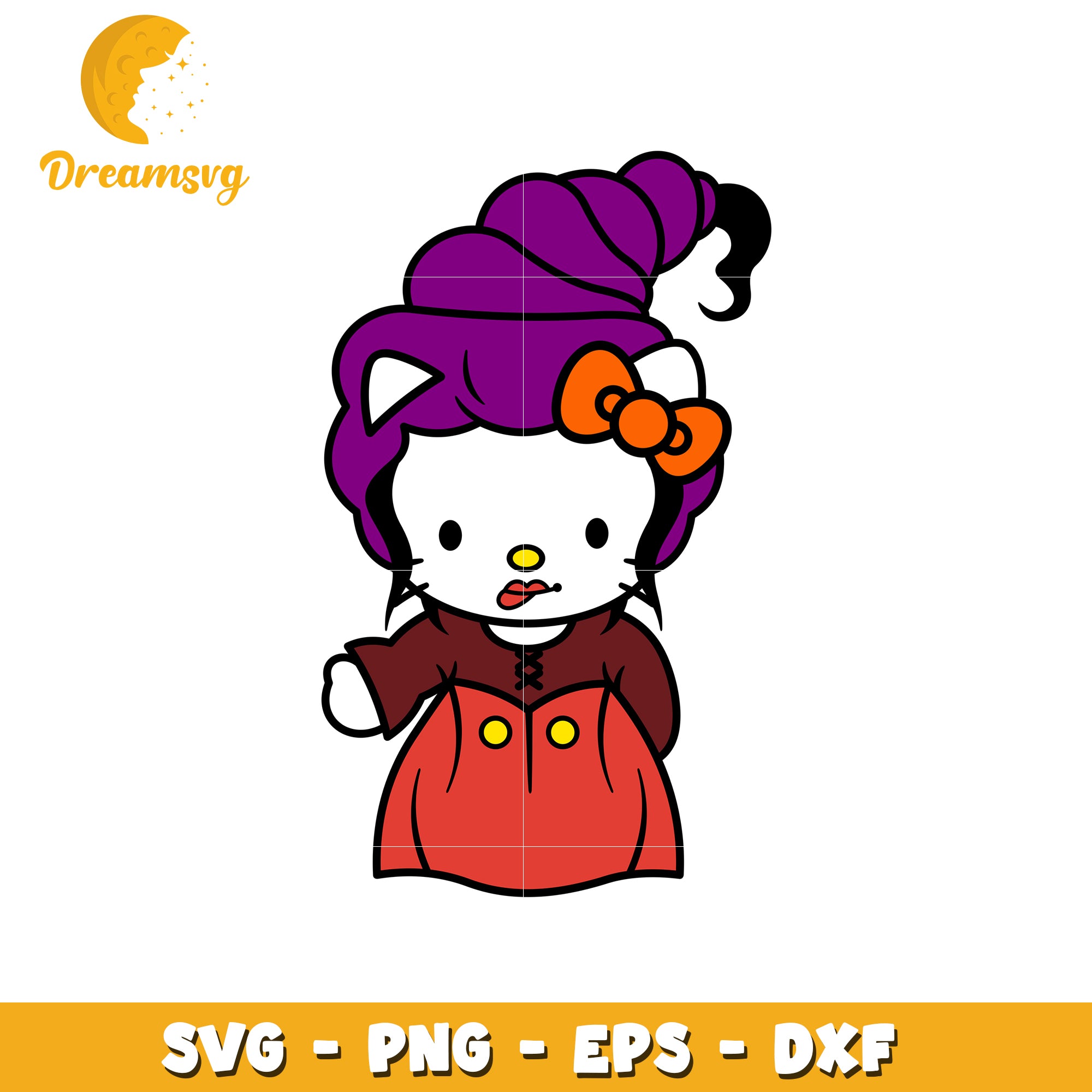 Cute Hello Kitty Svg Design for Craft Projects and More – DreamSVG Store