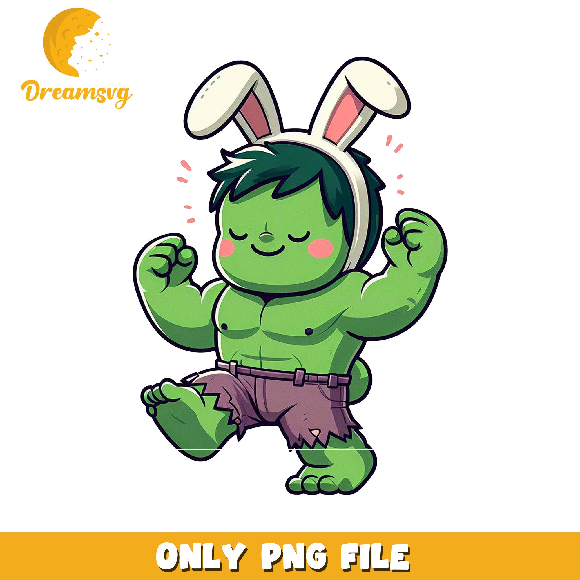 Cute Hulk Easter Bunny PNG – DreamSVG Store
