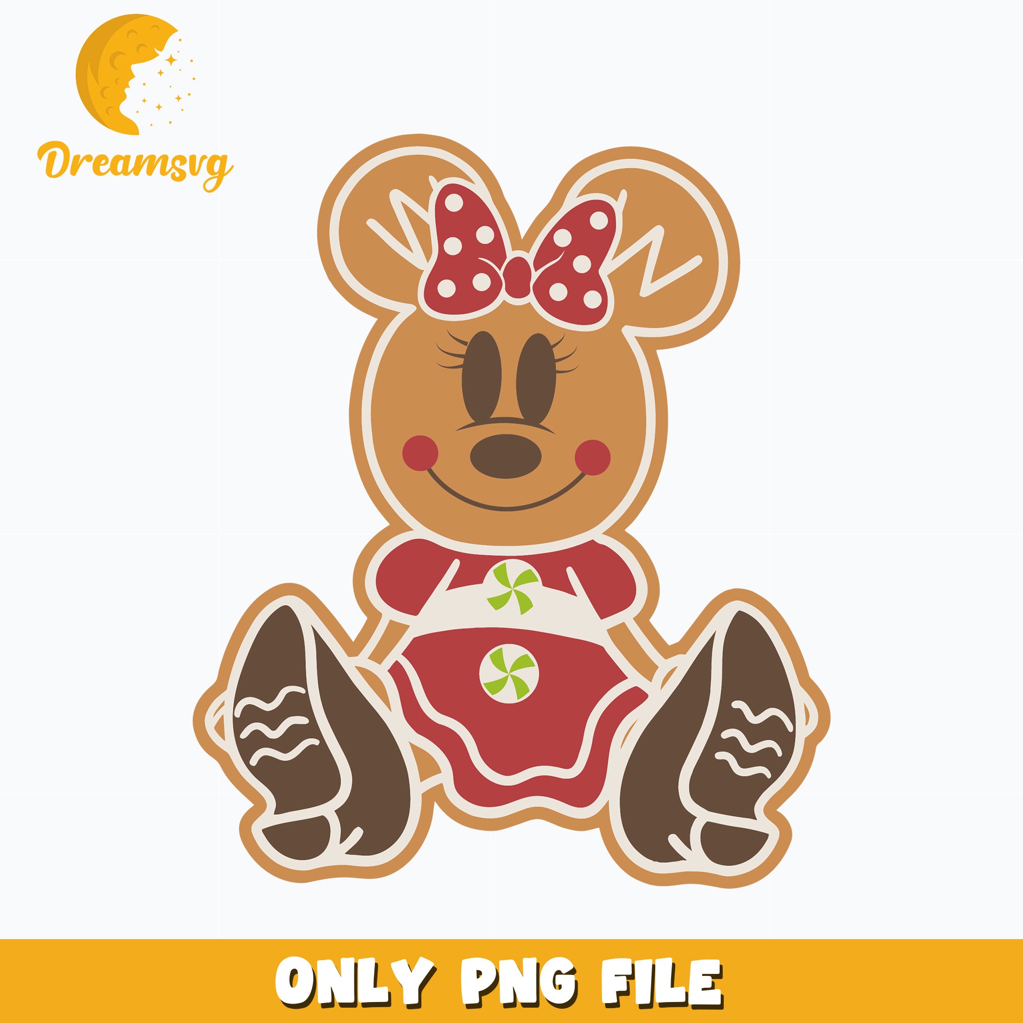 Cute Minnie Gingerbread png – DreamSVG Store
