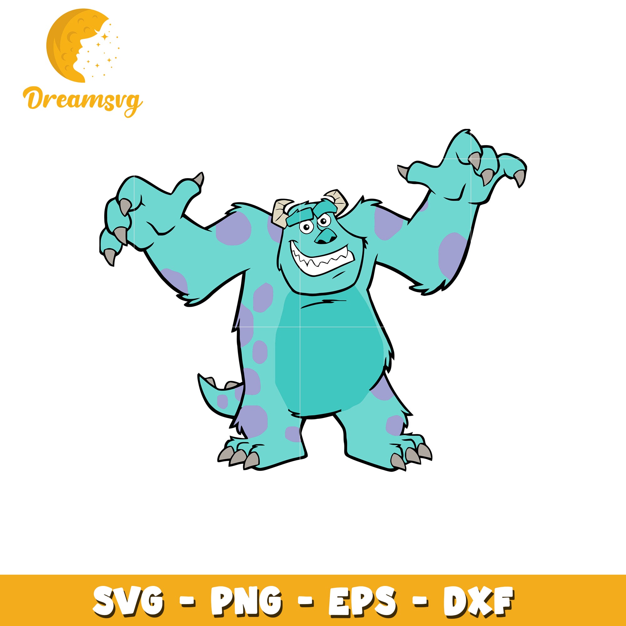 Cute Monster Character SVG File for Crafts and Designs – DreamSVG Store