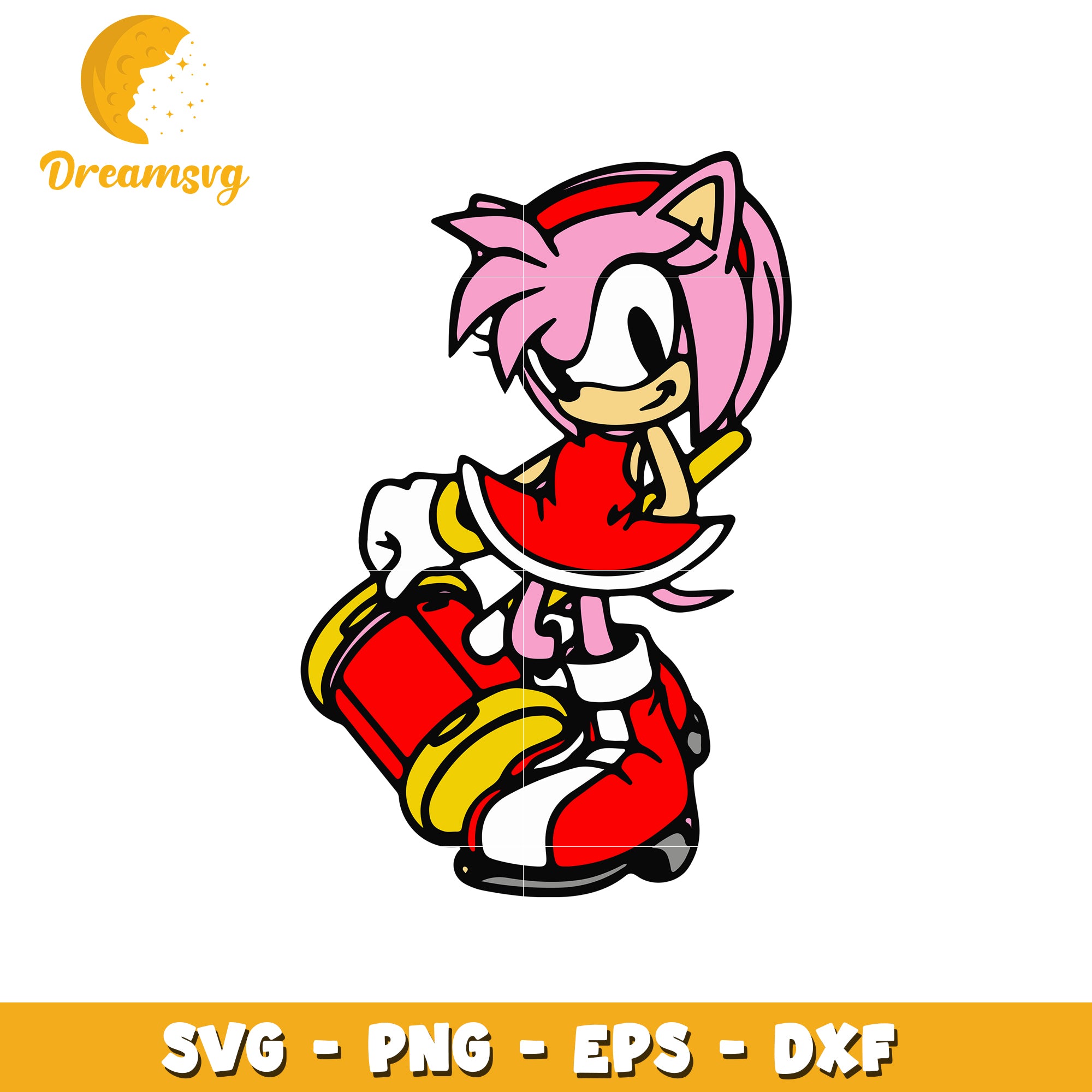 Cute Pink Character SVG Design for Crafts and Projects – DreamSVG Store