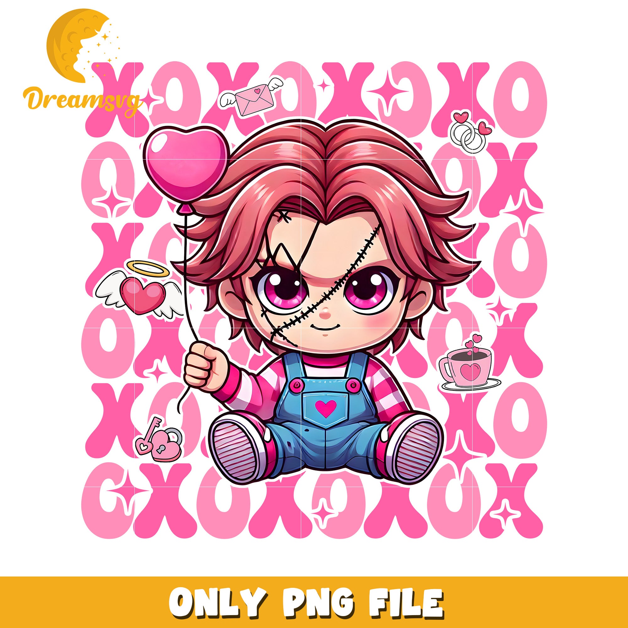 Cute Pink Doll Png Valentines Day Dreamsvg Store