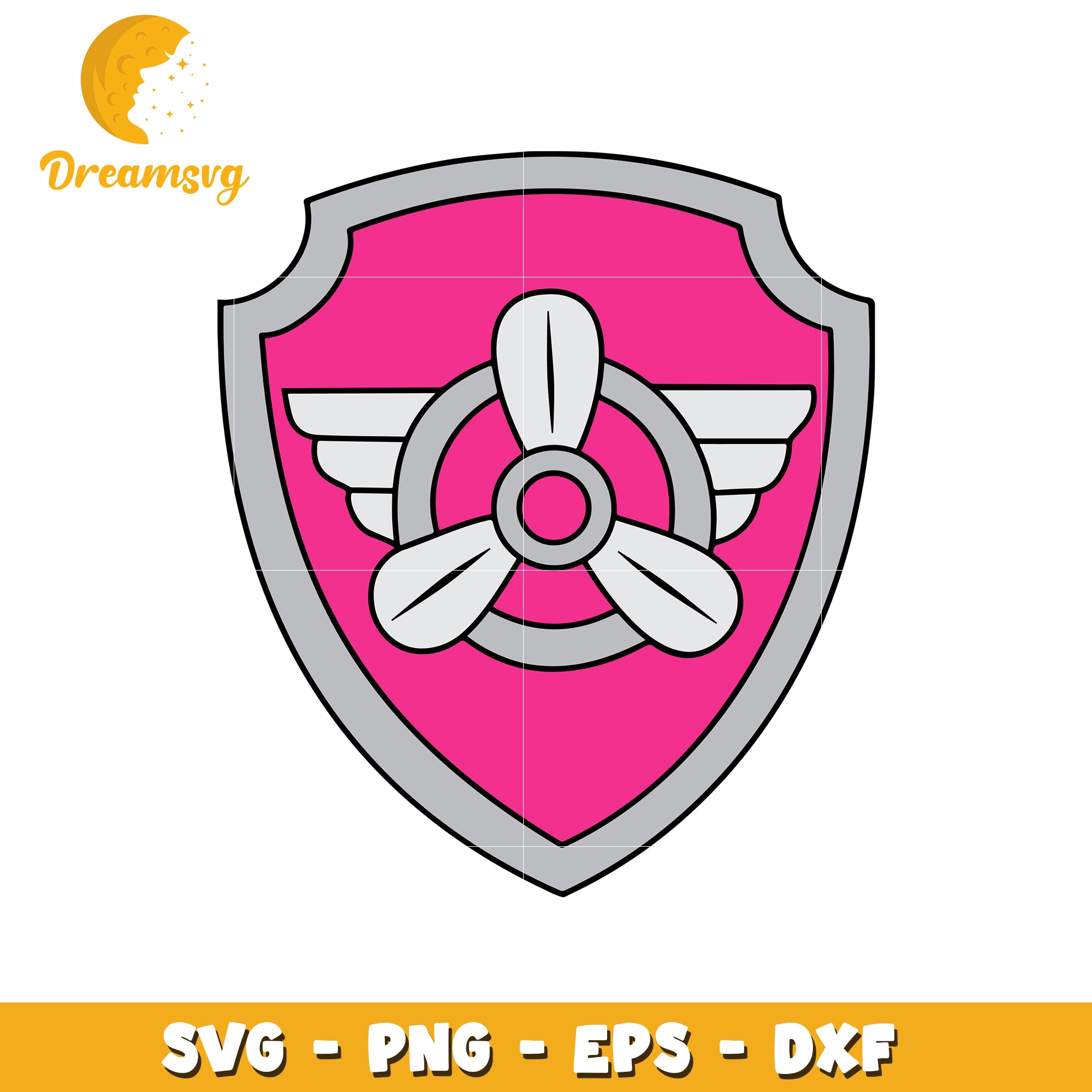 Cute Pink Shield SVG Design for Crafting Projects – DreamSVG Store