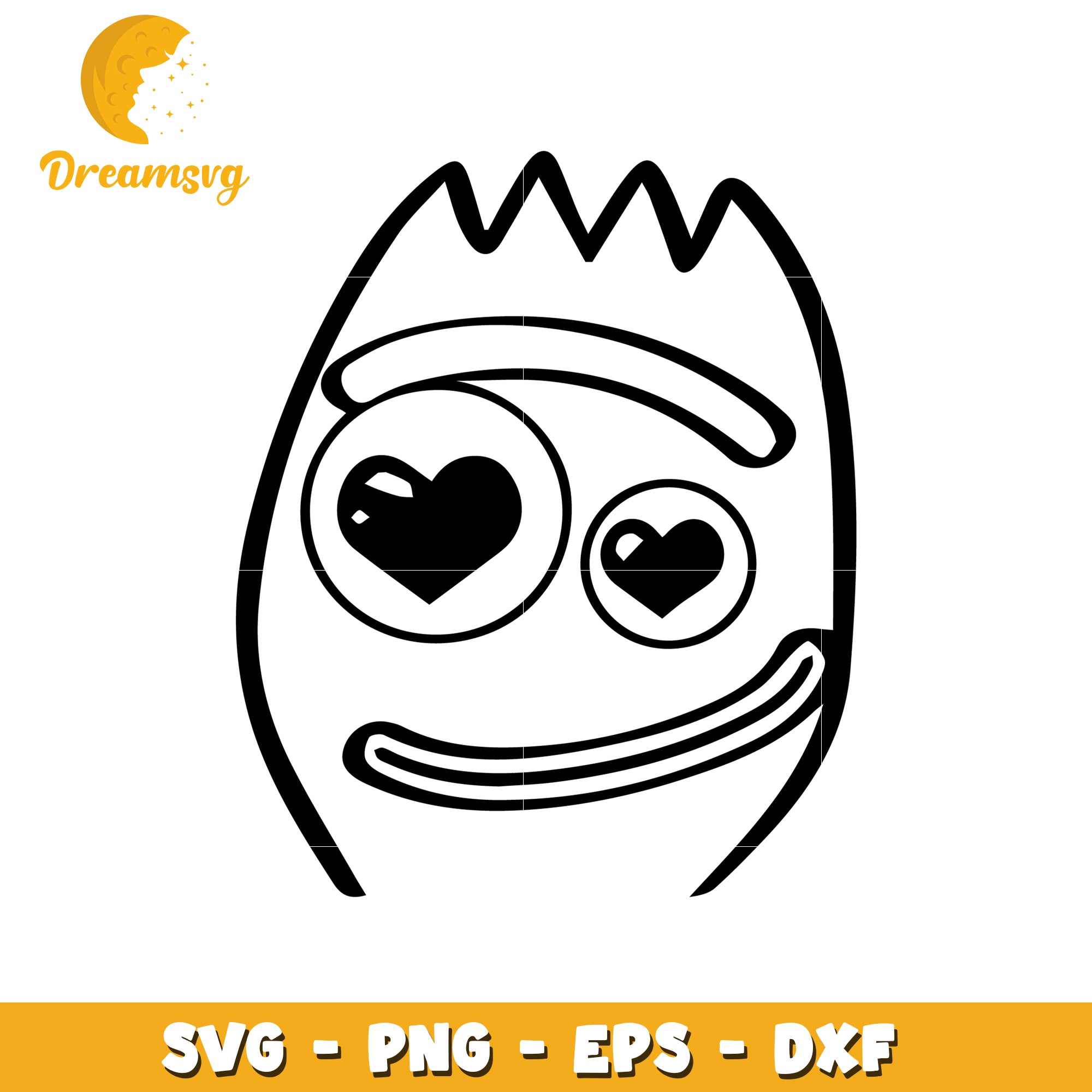 Cute Smiling Character SVG File for Crafts and Design – DreamSVG Store