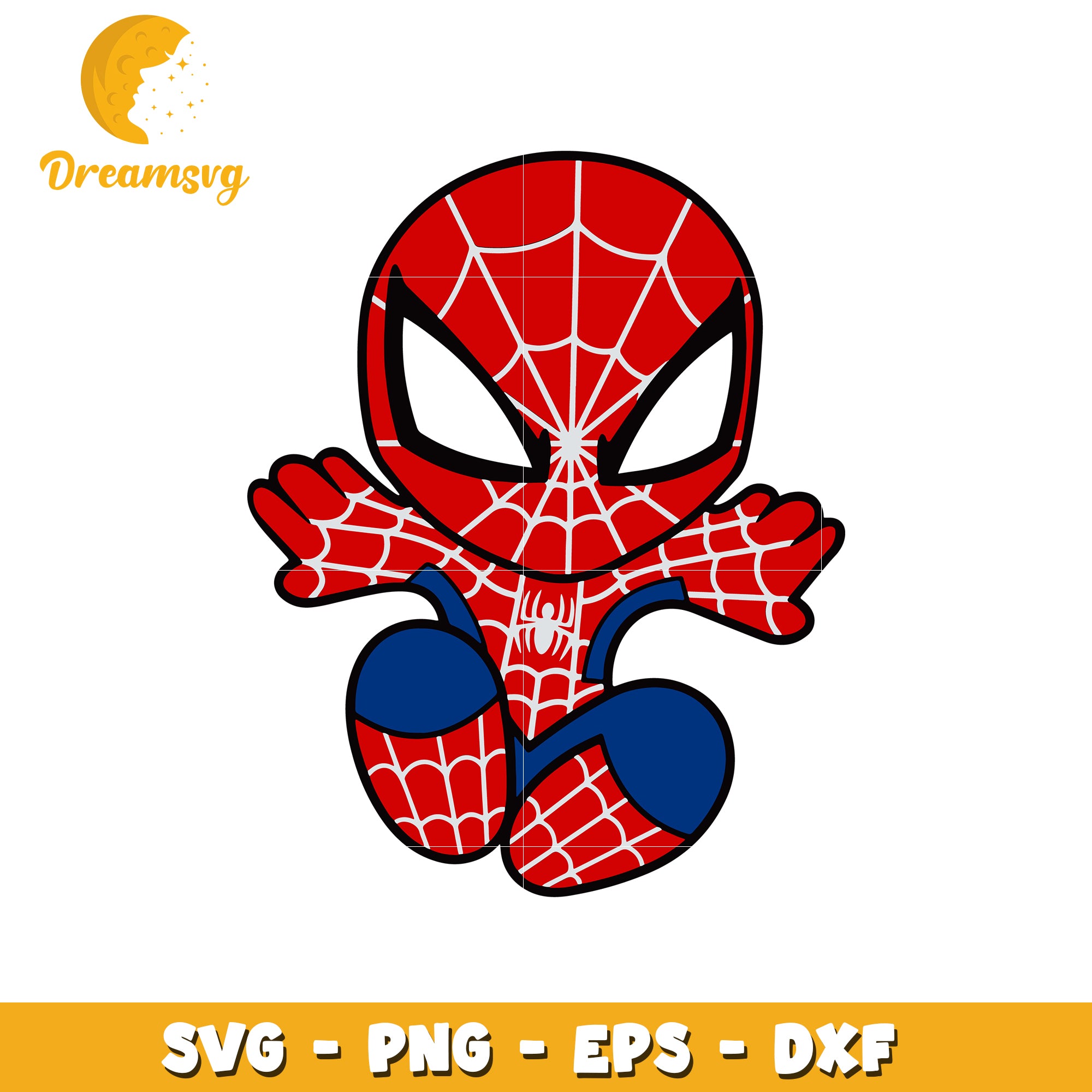 Cute Spider-Man SVG Design for Crafting Projects Online – DreamSVG Store
