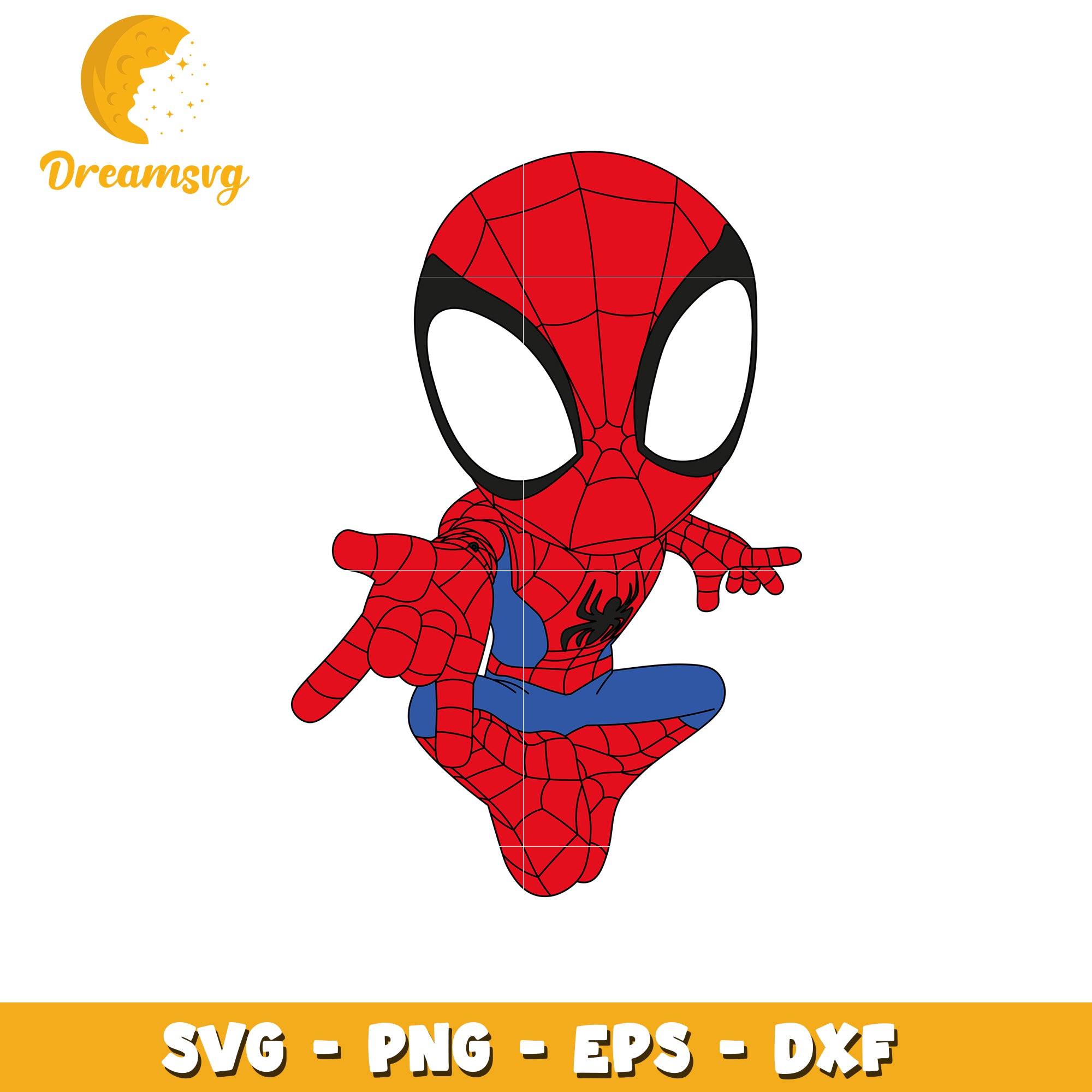 Cute Spider-Man SVG File for Crafting Projects and Designs – DreamSVG Store