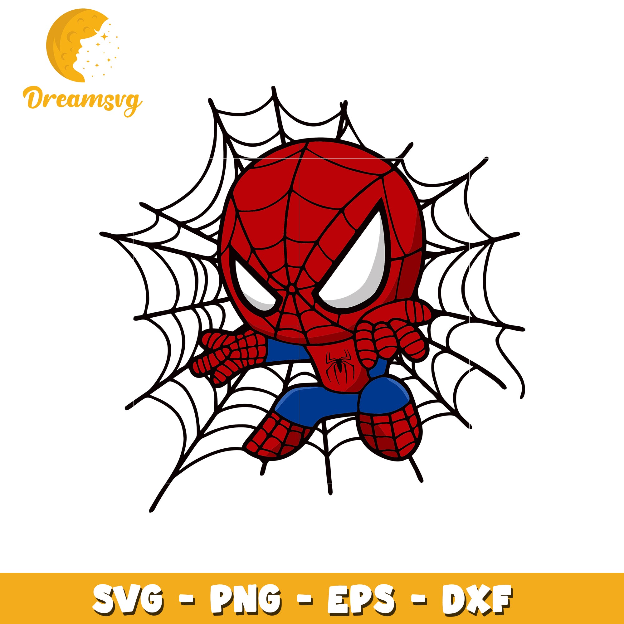 Cute Spider-Man SVG Web PNG EPS DXF – DreamSVG Store