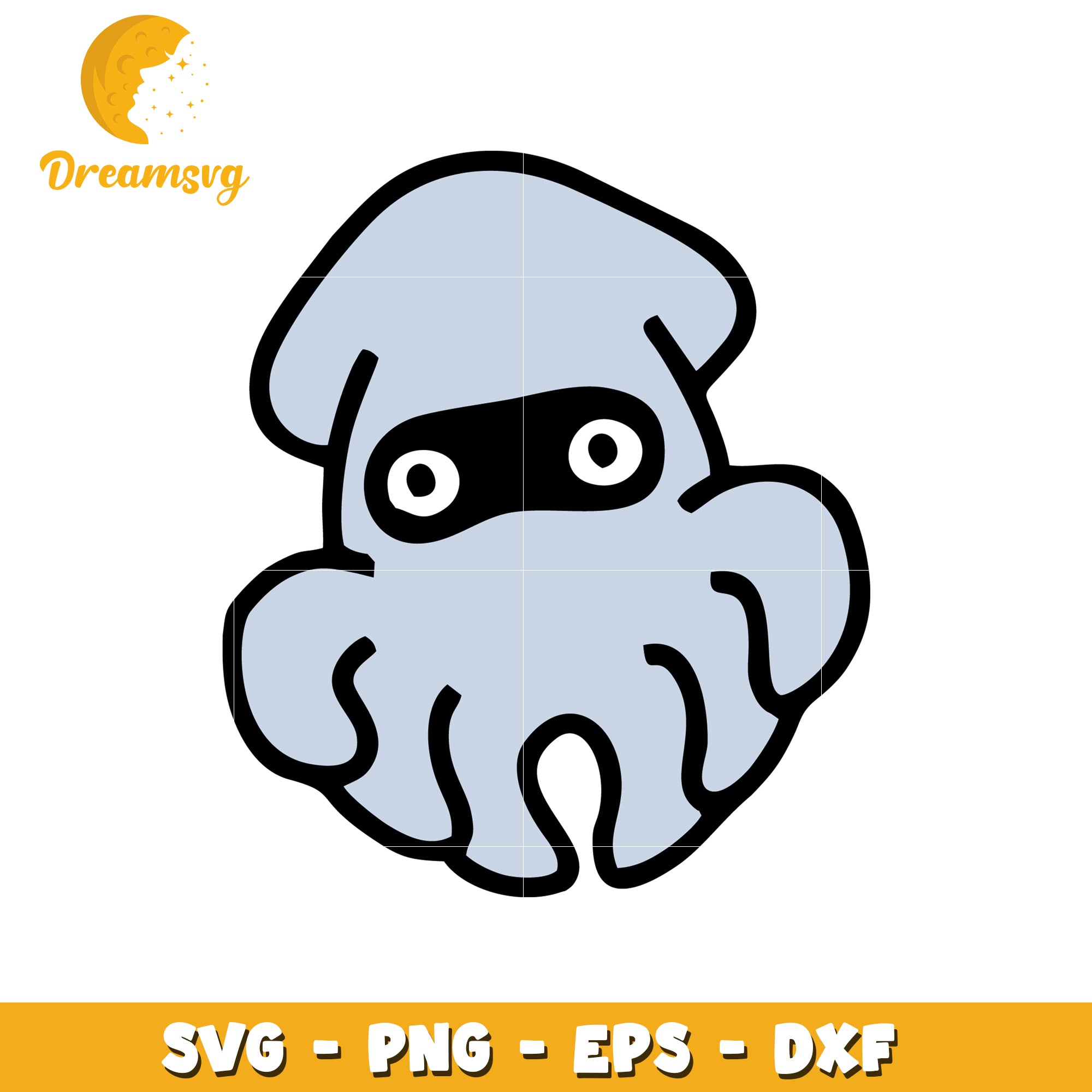 Cute Squid SVG Cut File PNG EPS DXF – DreamSVG Store