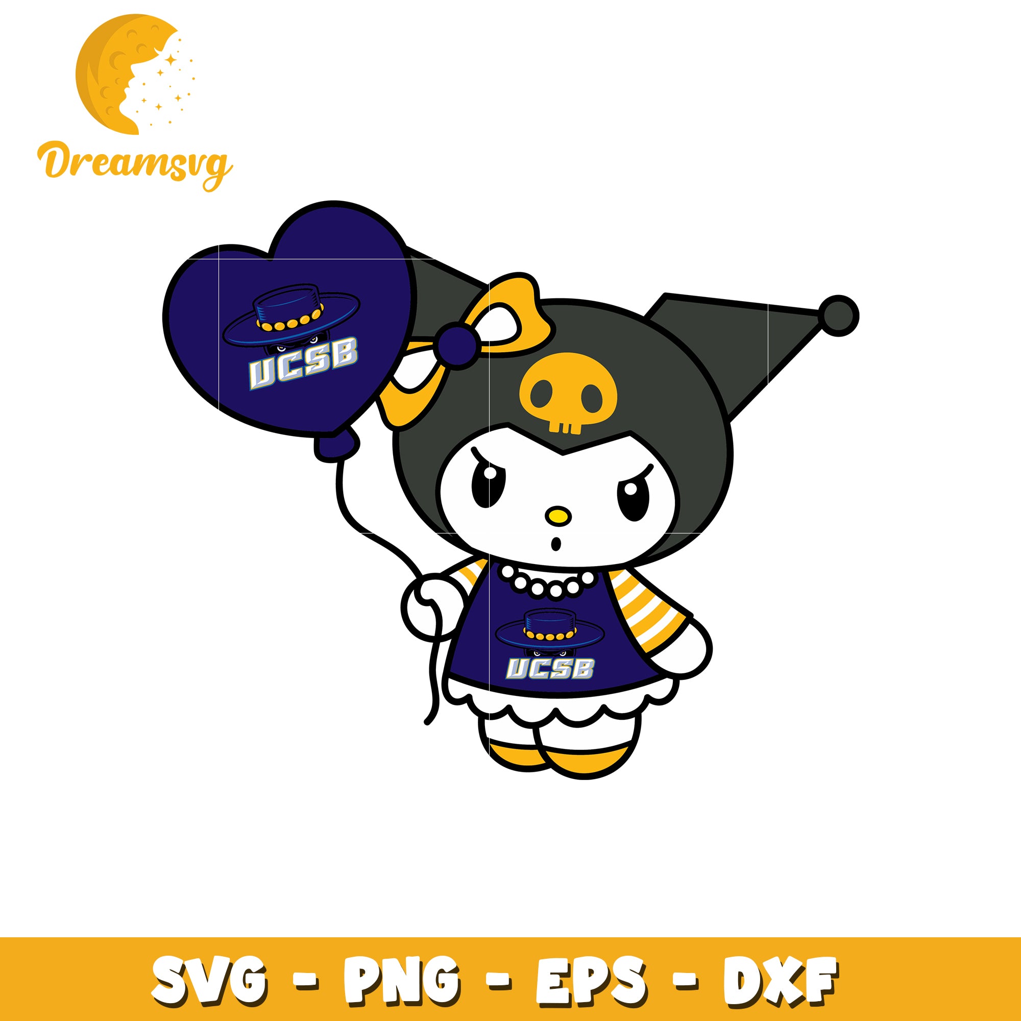 Cute UCSB Character with Balloon SVG Design File – DreamSVG Store