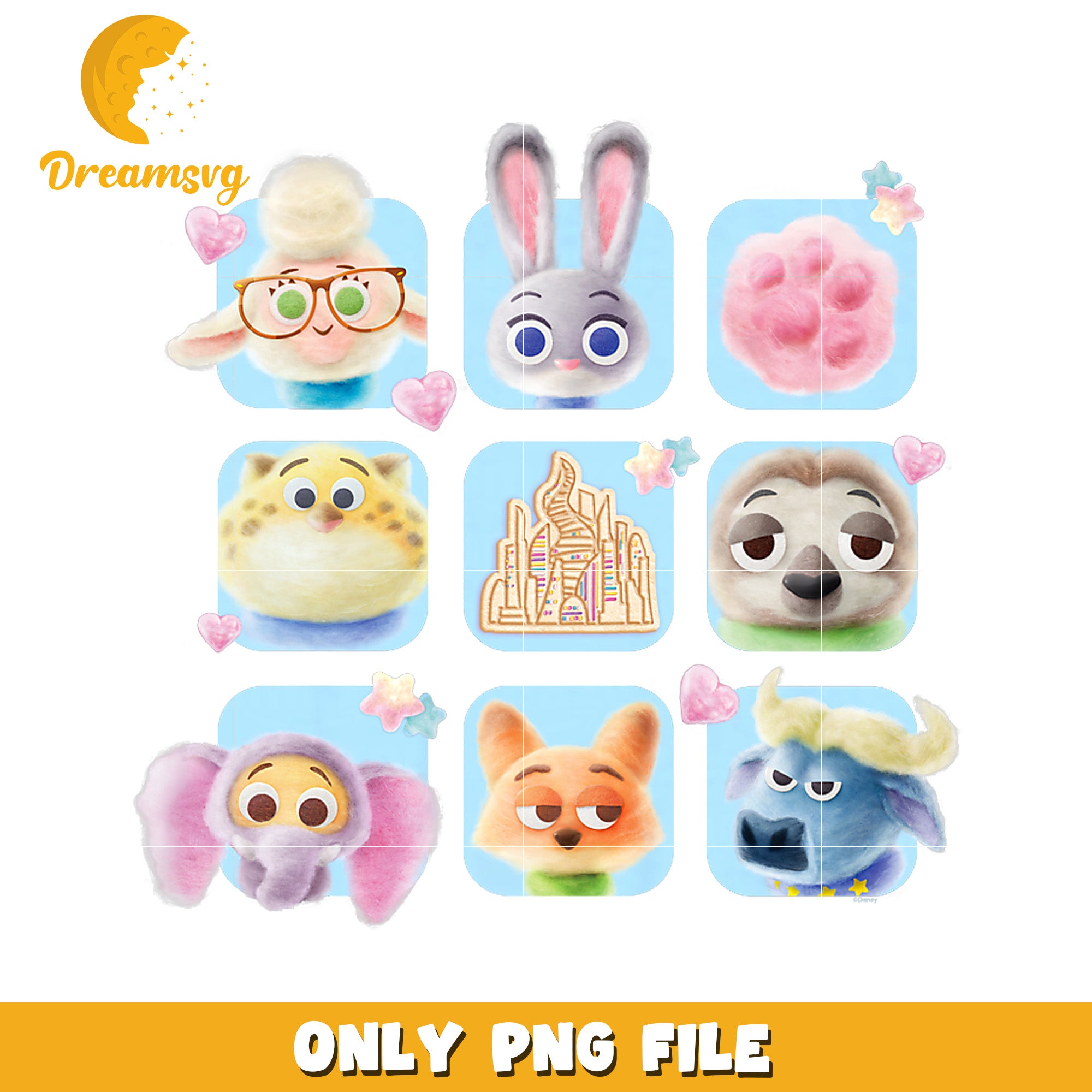 Cute zootopia characters png, zootopia 2 png, disney png – DreamSVG Store