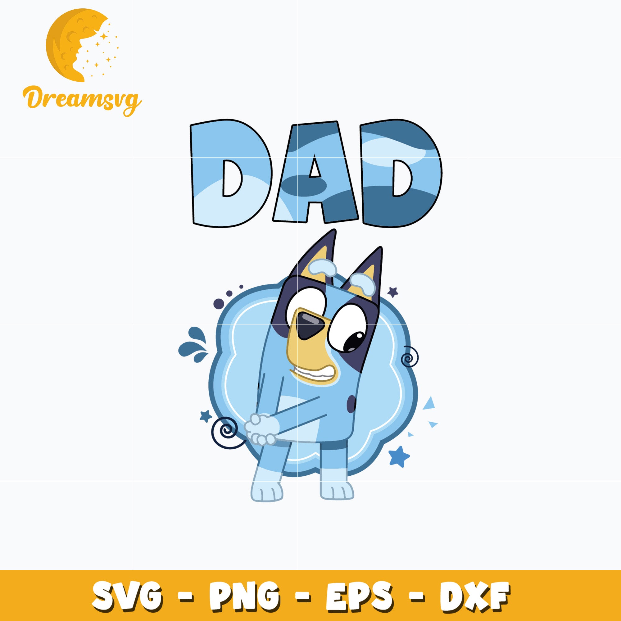 Bluey dad bandit cartoon svg – DreamSVG Store