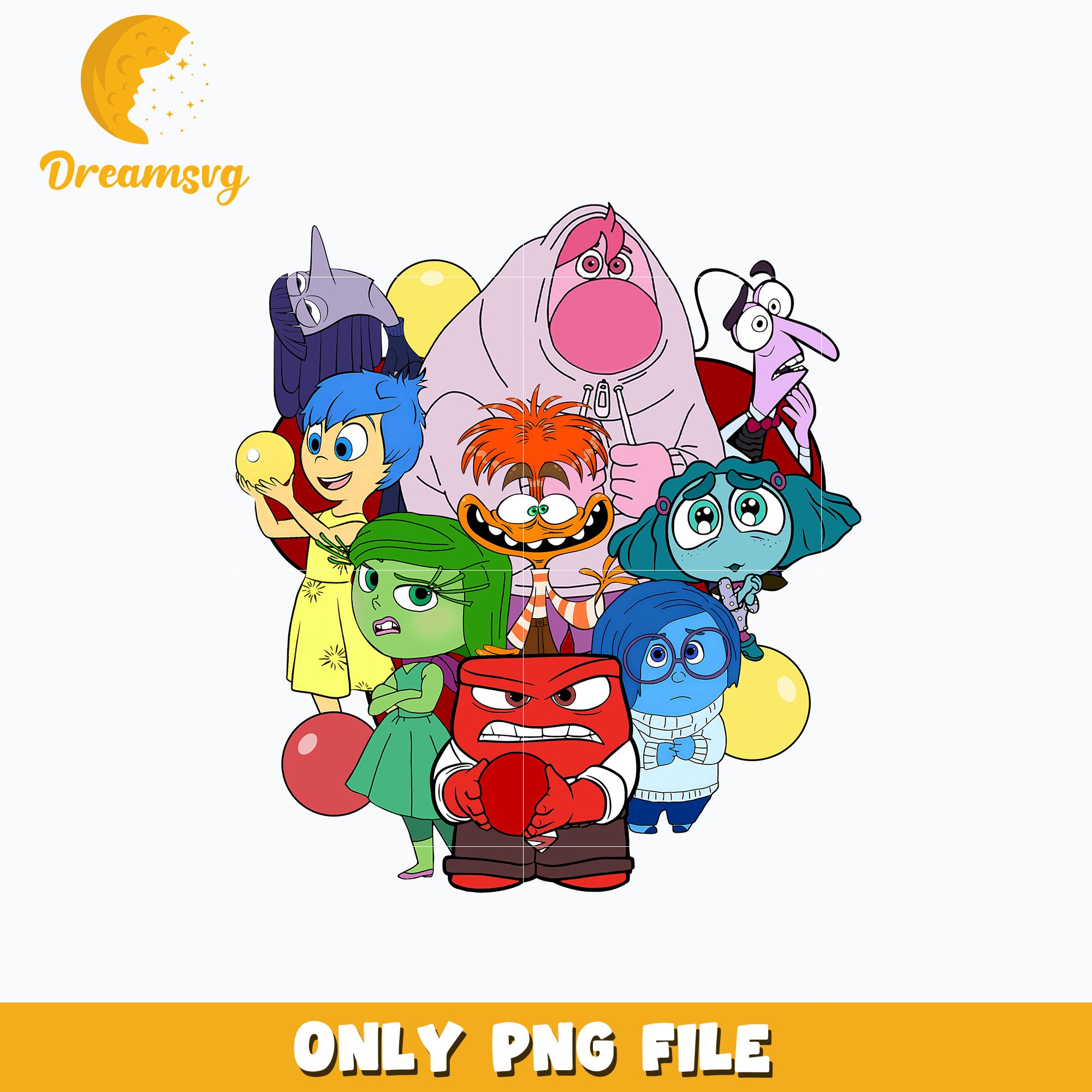 Inside Out characters design png – DreamSVG Store