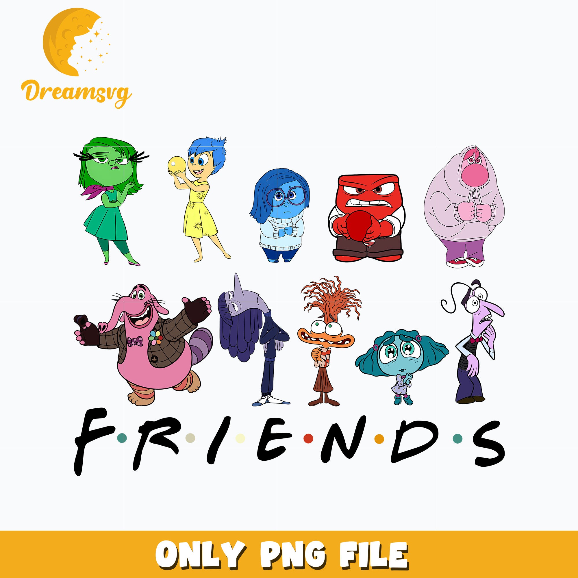 Inside Out Friends design png – DreamSVG Store