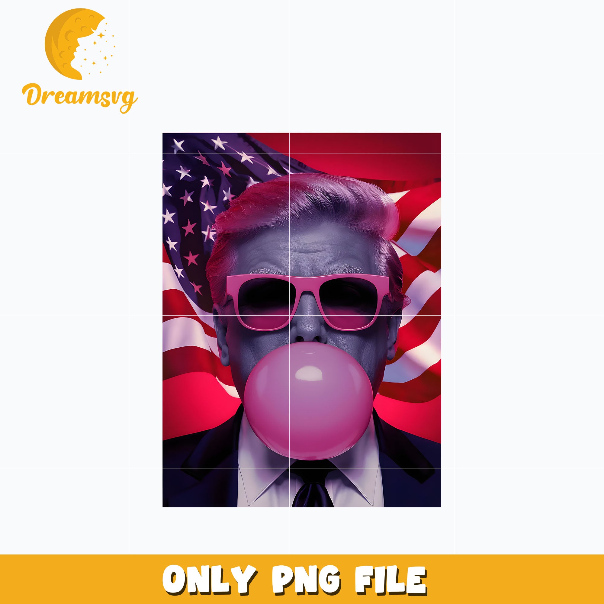 Bubble Gum Donald Trump png – DreamSVG Store