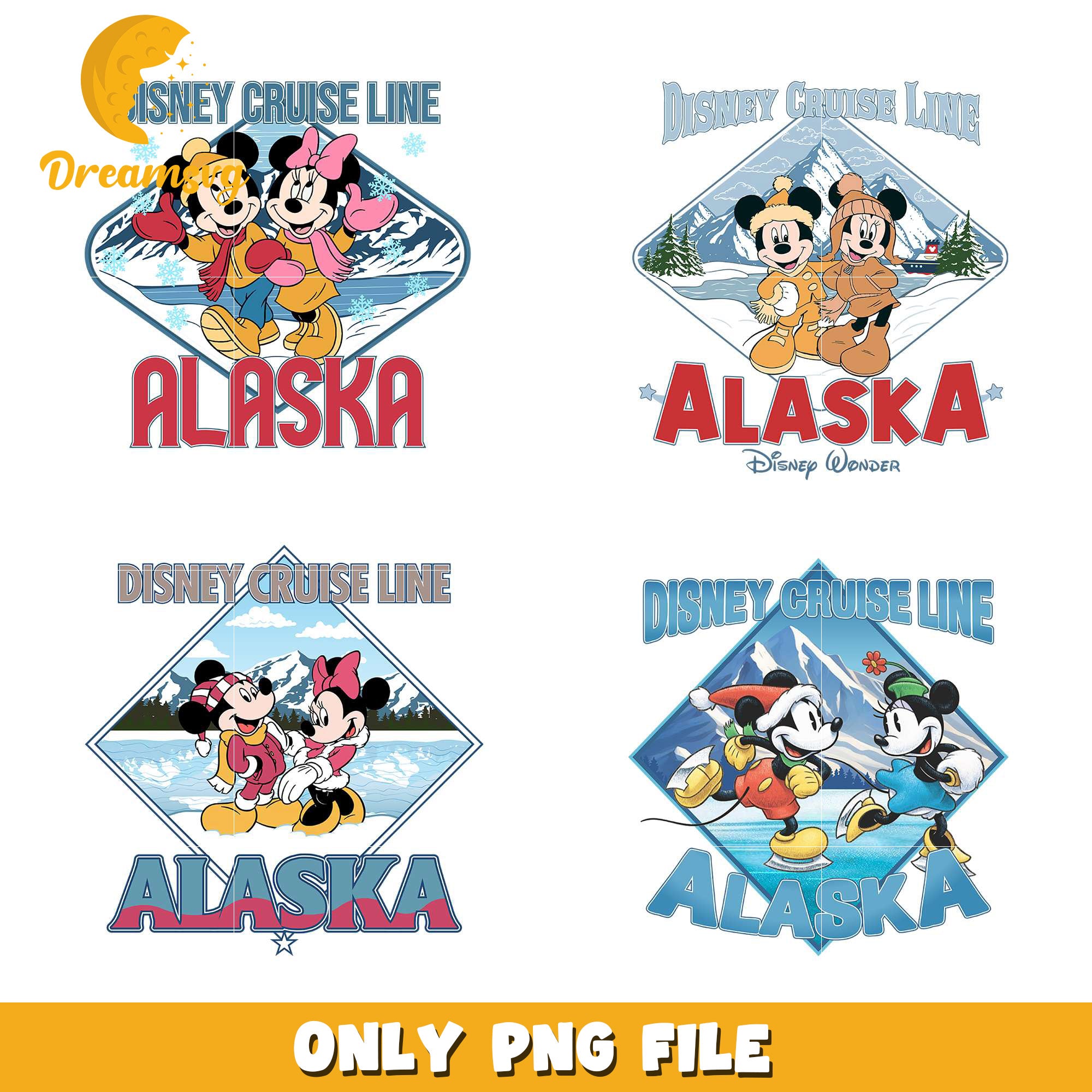 Disney cruise line alaska bundle png, mickey mouse and friends png ...