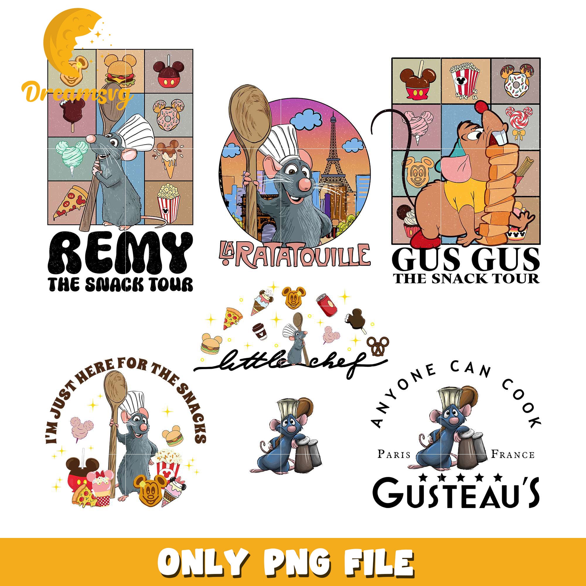 Remy the snack tour design bundle png, auguste gusteau png – DreamSVG Store