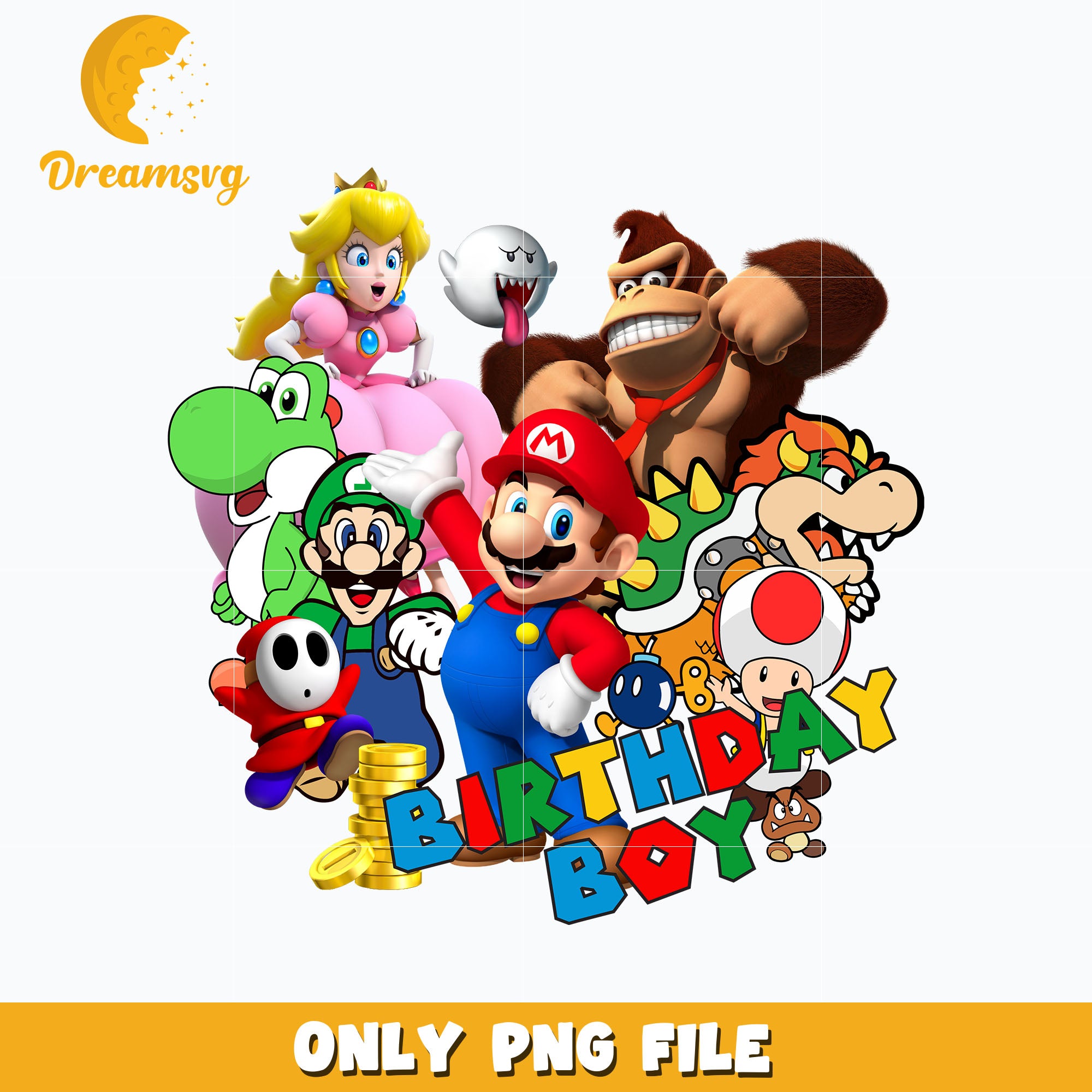 Mario birthday boy png – DreamSVG Store