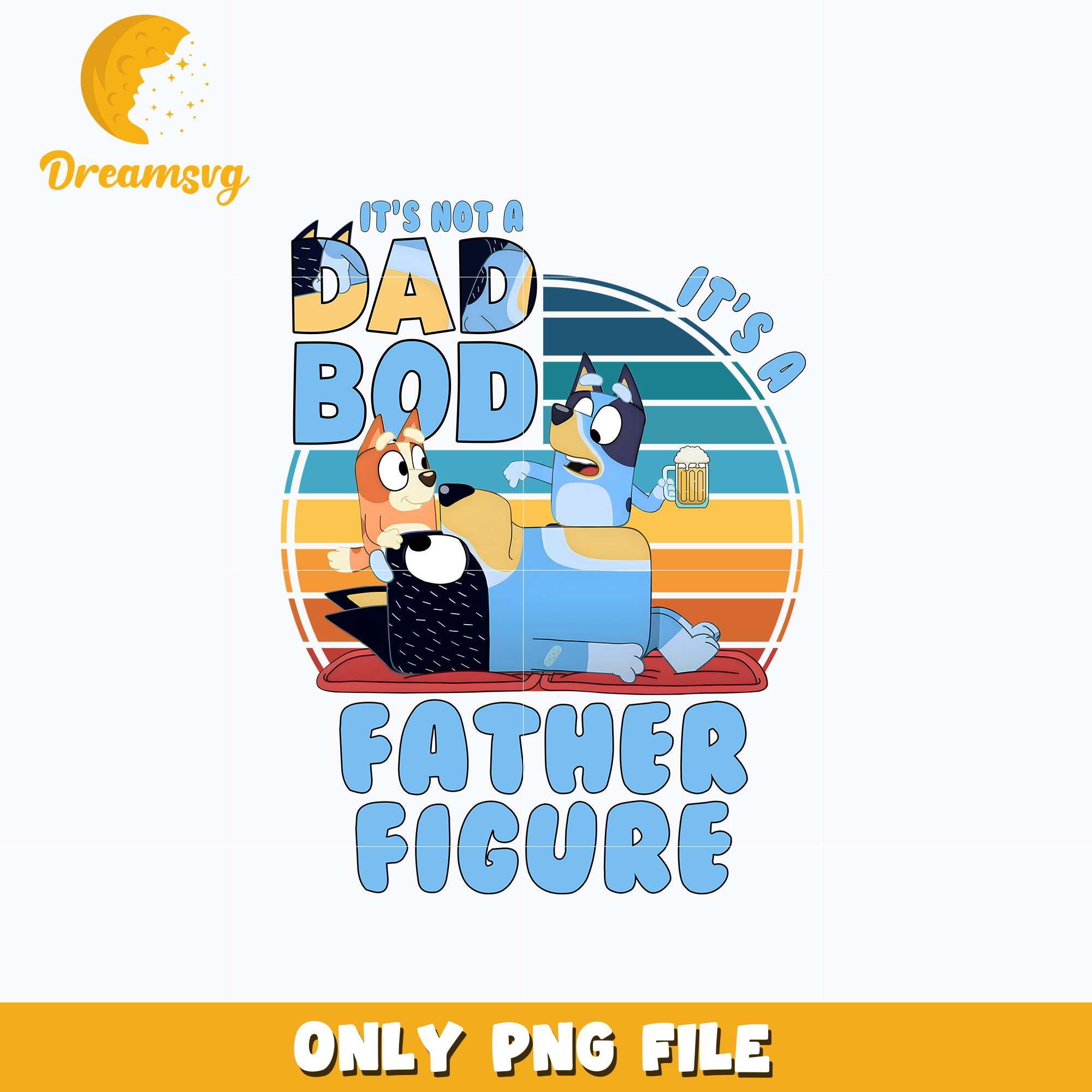 Bluey dad bob father figue cartoon png – DreamSVG Store