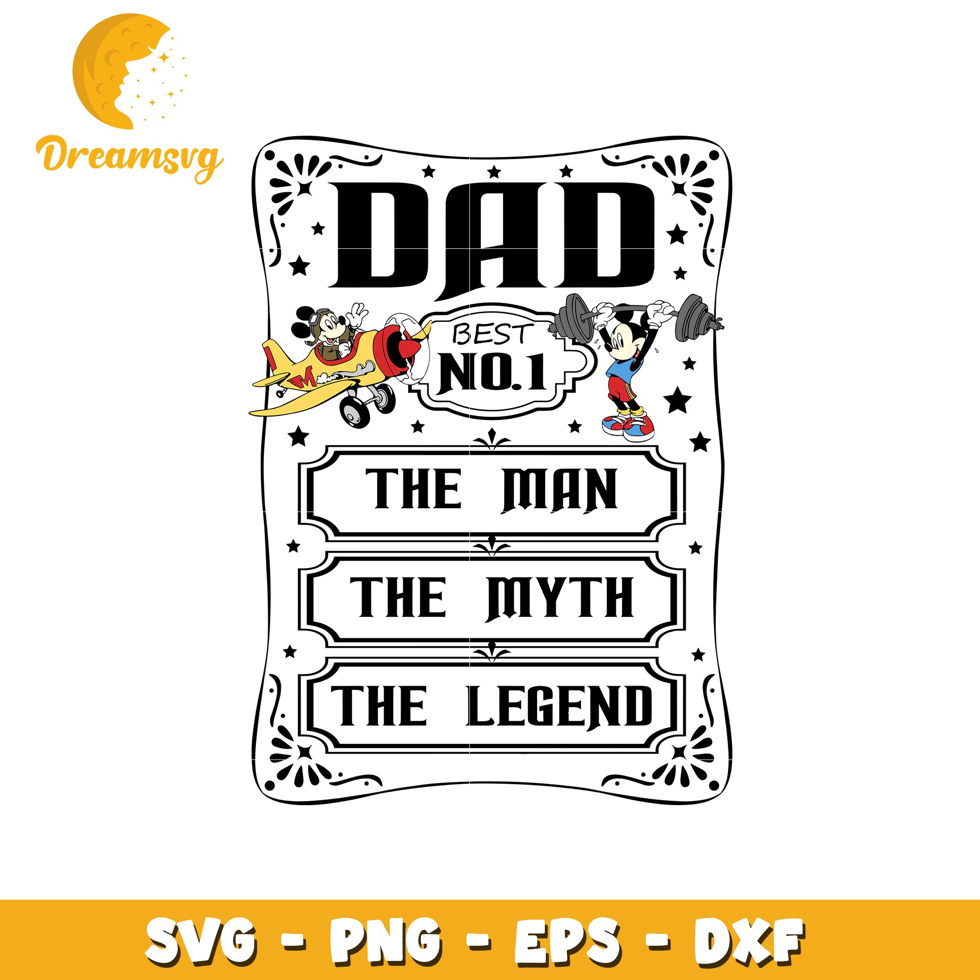 Dad the man the myth the legend svg, mickey mouse svg, disney svg ...
