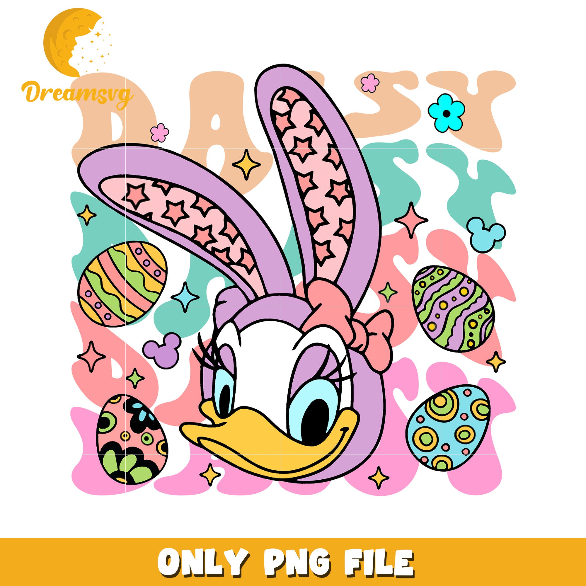 Daisy Duck Easter Bunny PNG – DreamSVG Store