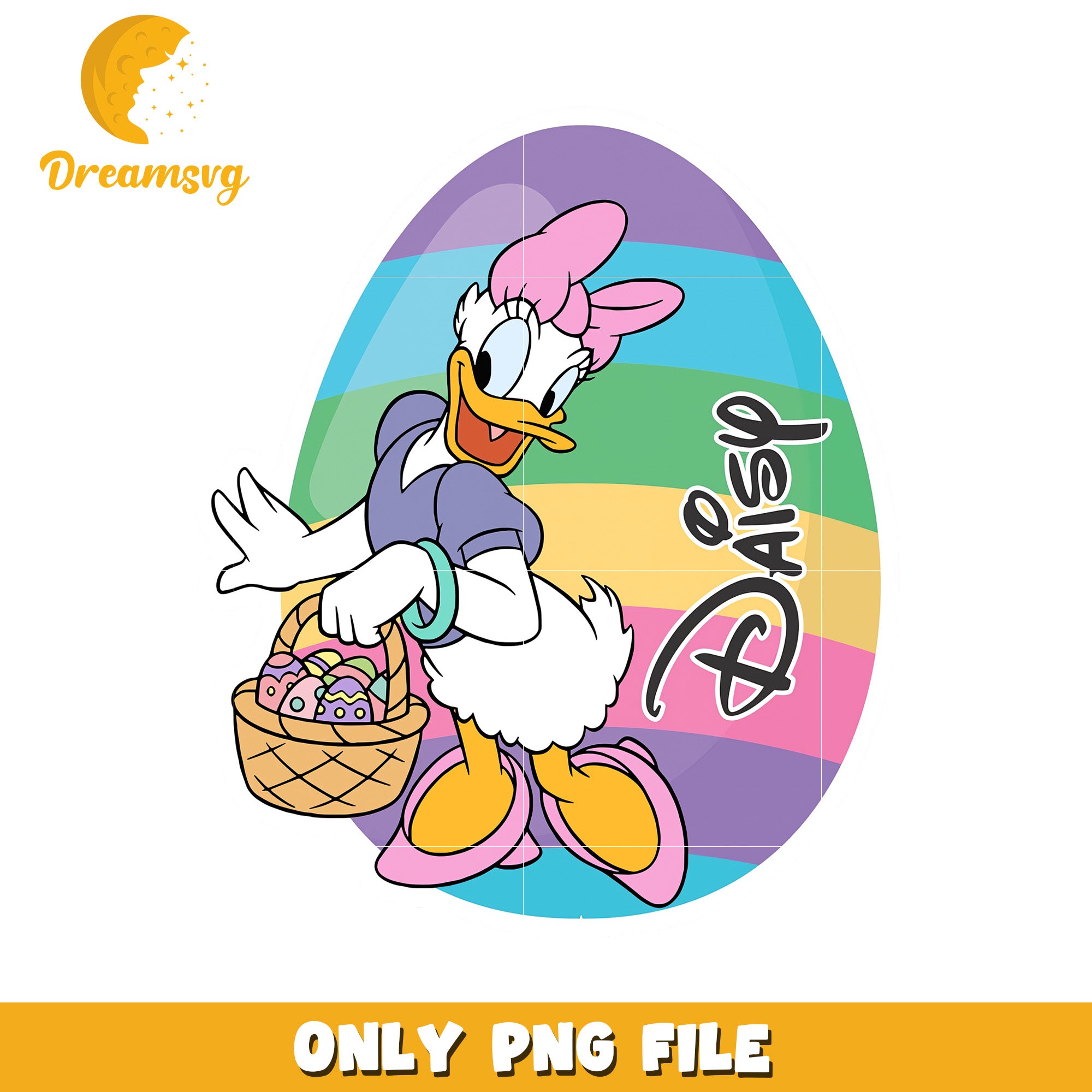 Daisy Duck Easter Egg PNG – DreamSVG Store