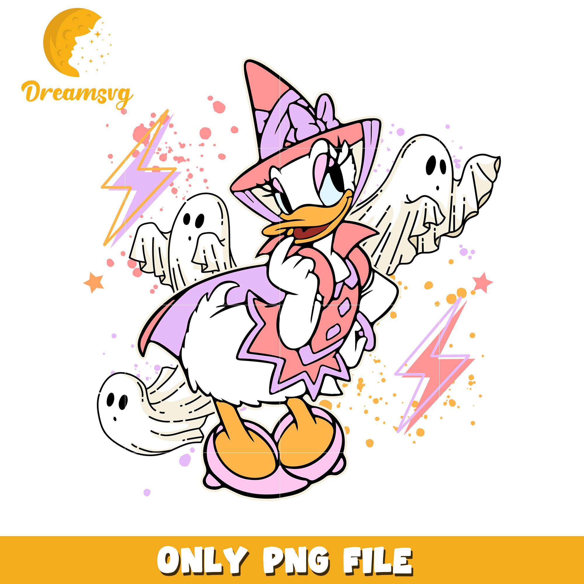 Daisy Duck Halloween PNG Sublimation – DreamSVG Store