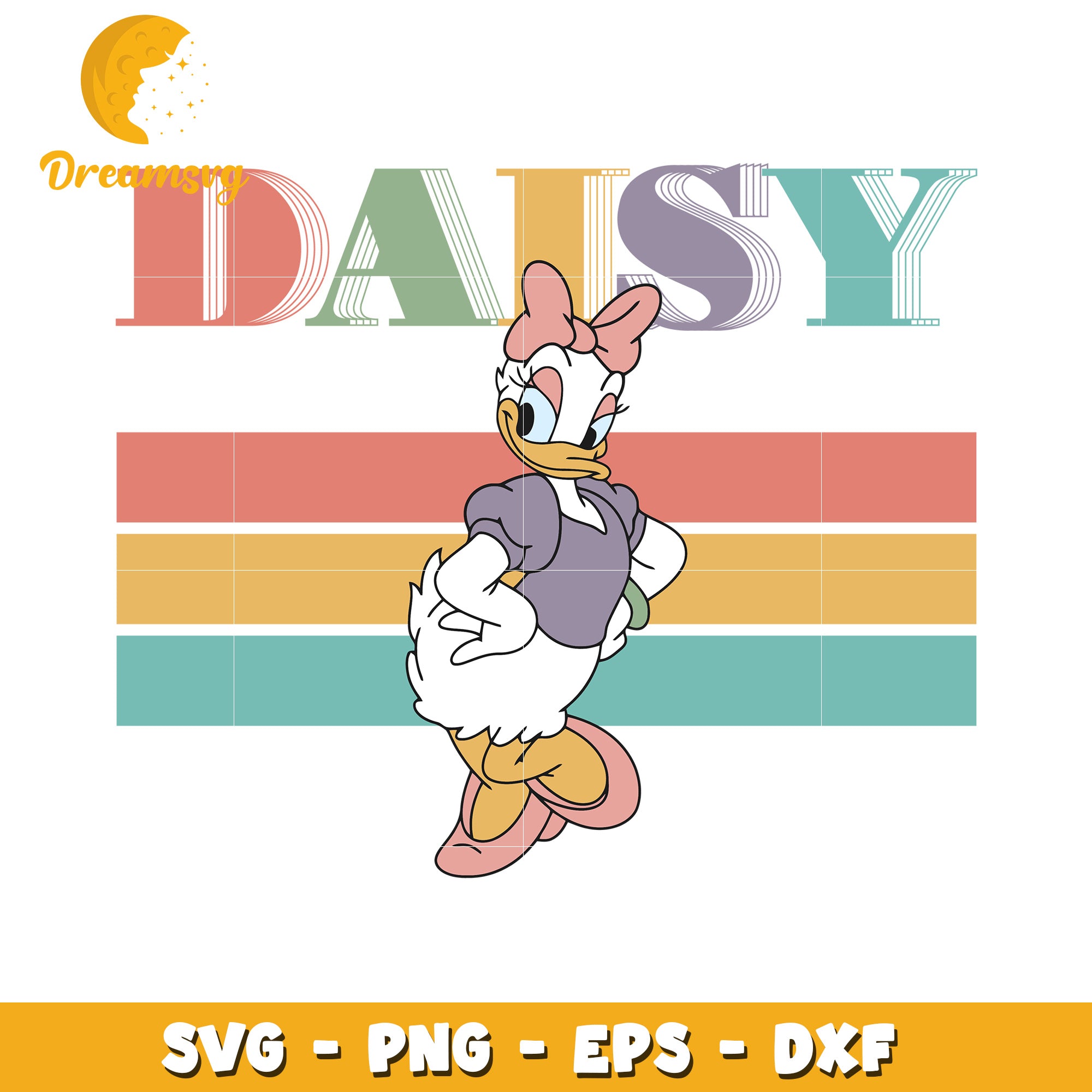 Daisy Duck SVG Retro Design PNG EPS DXF – DreamSVG Store