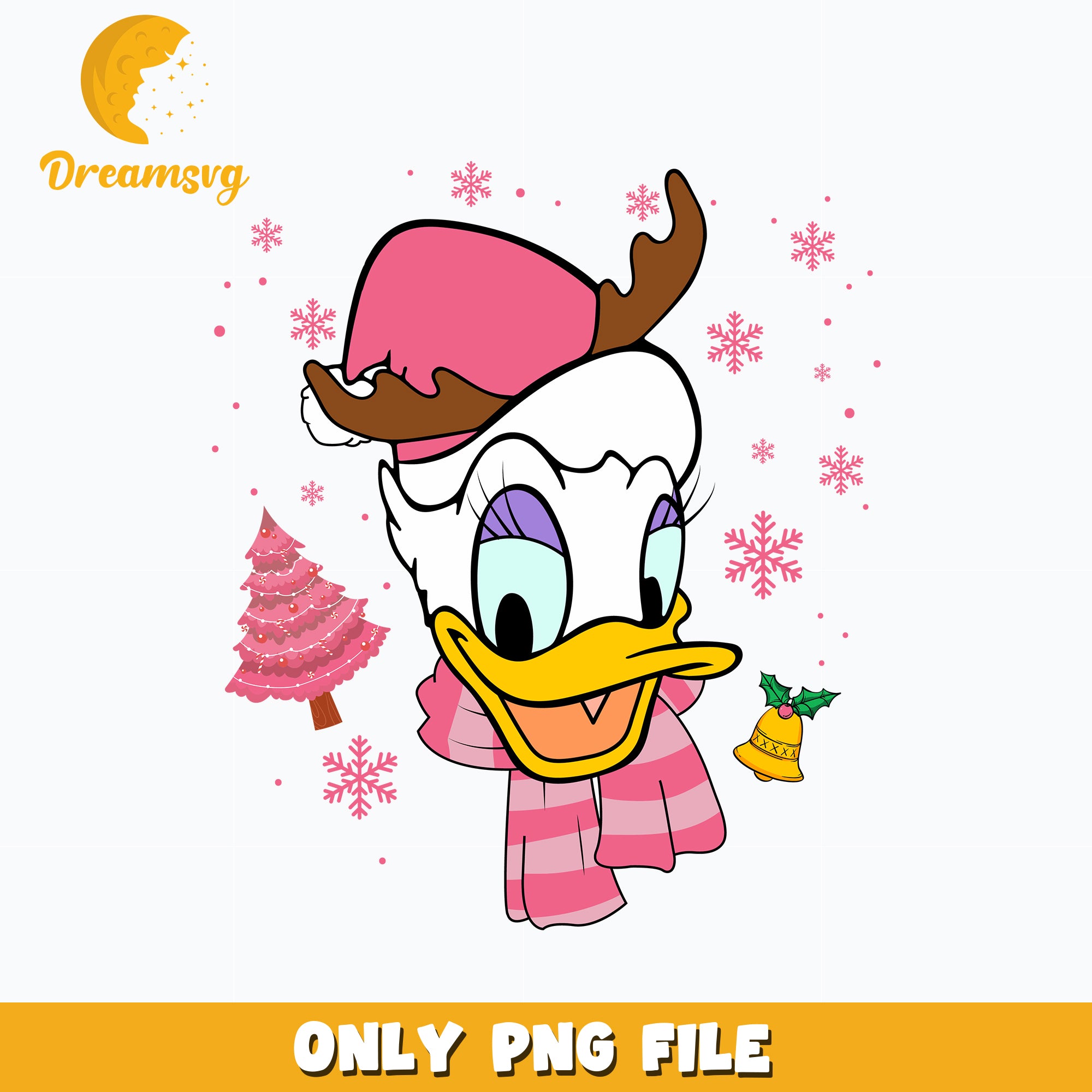 Daisy Pink Christmas png – DreamSVG Store