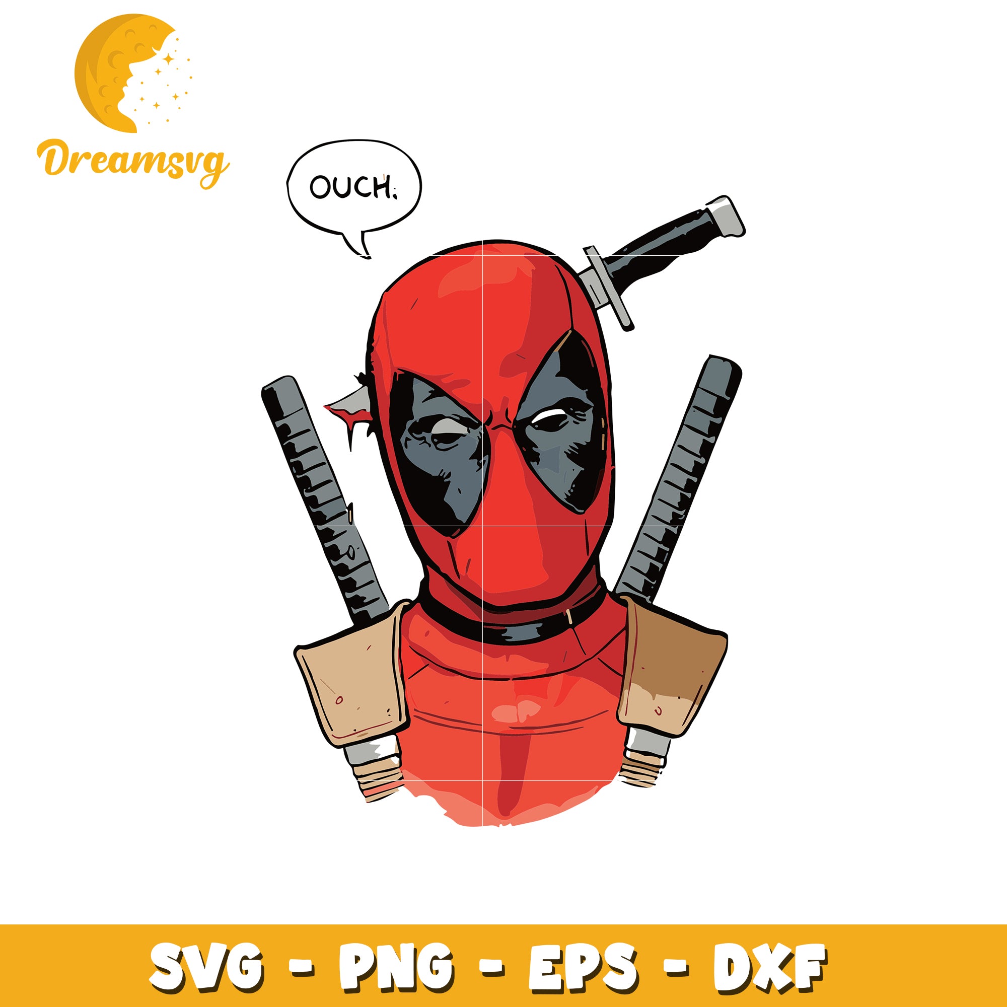 Deadpool Cartoon Character Svg Design for Crafts and Gifts – DreamSVG Store