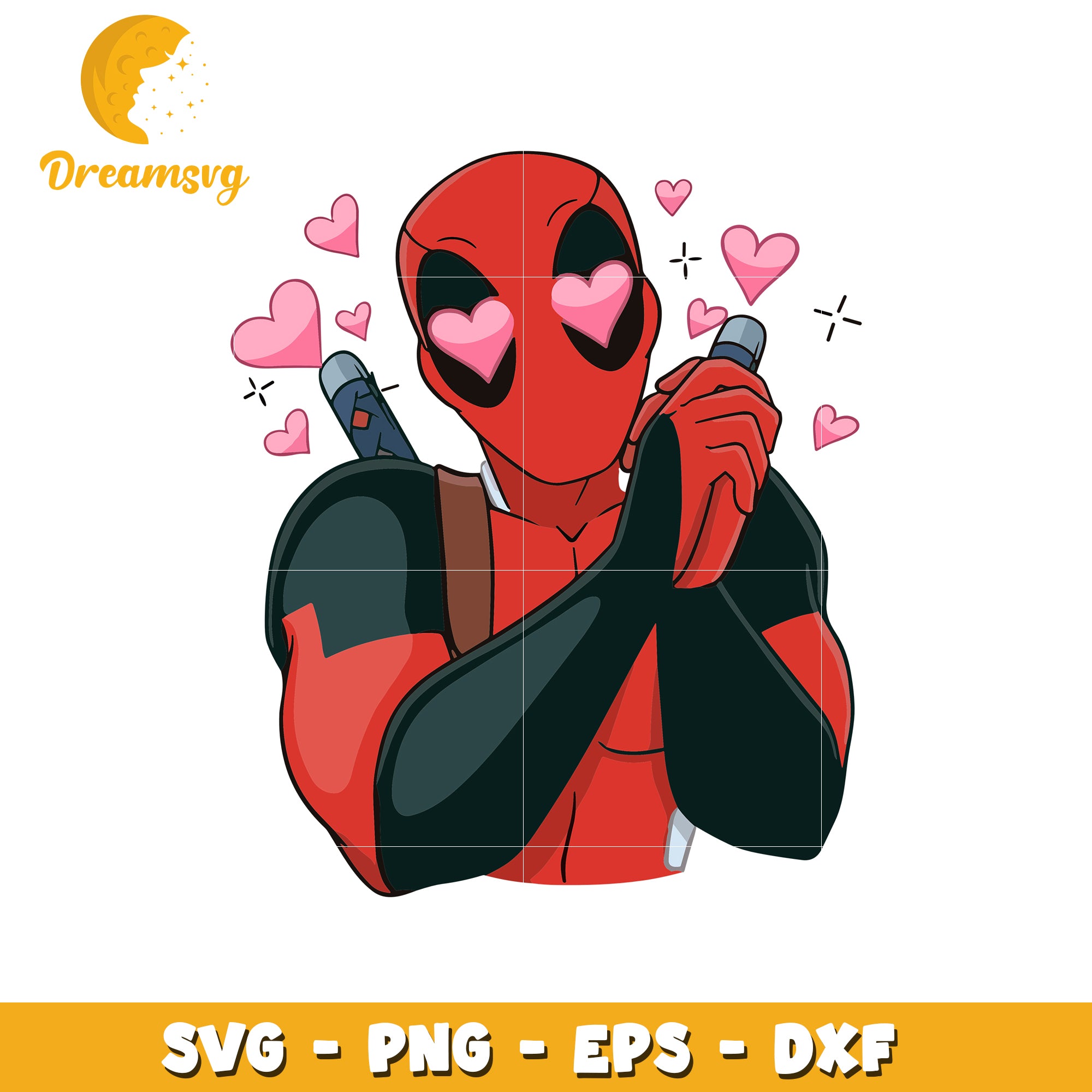 Deadpool Love SVG PNG EPS DXF – DreamSVG Store