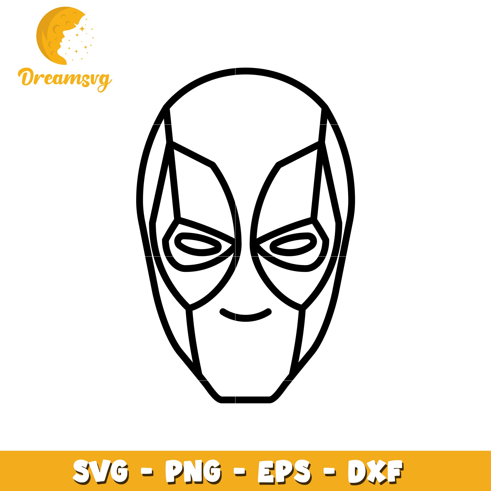 Deadpool Mask SVG PNG EPS DXF Cut File – DreamSVG Store