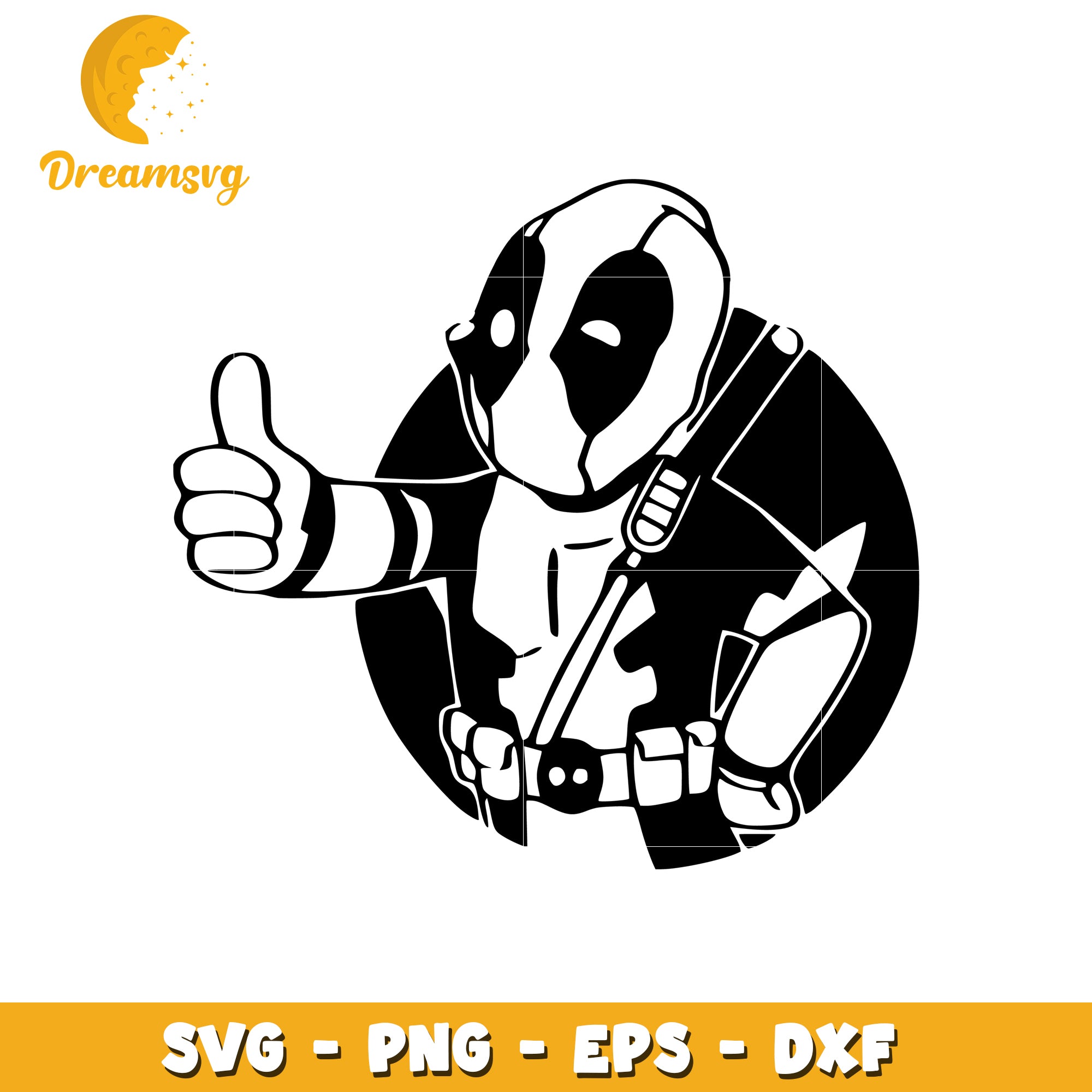 Deadpool Thumbs Up SVG Cut File – DreamSVG Store