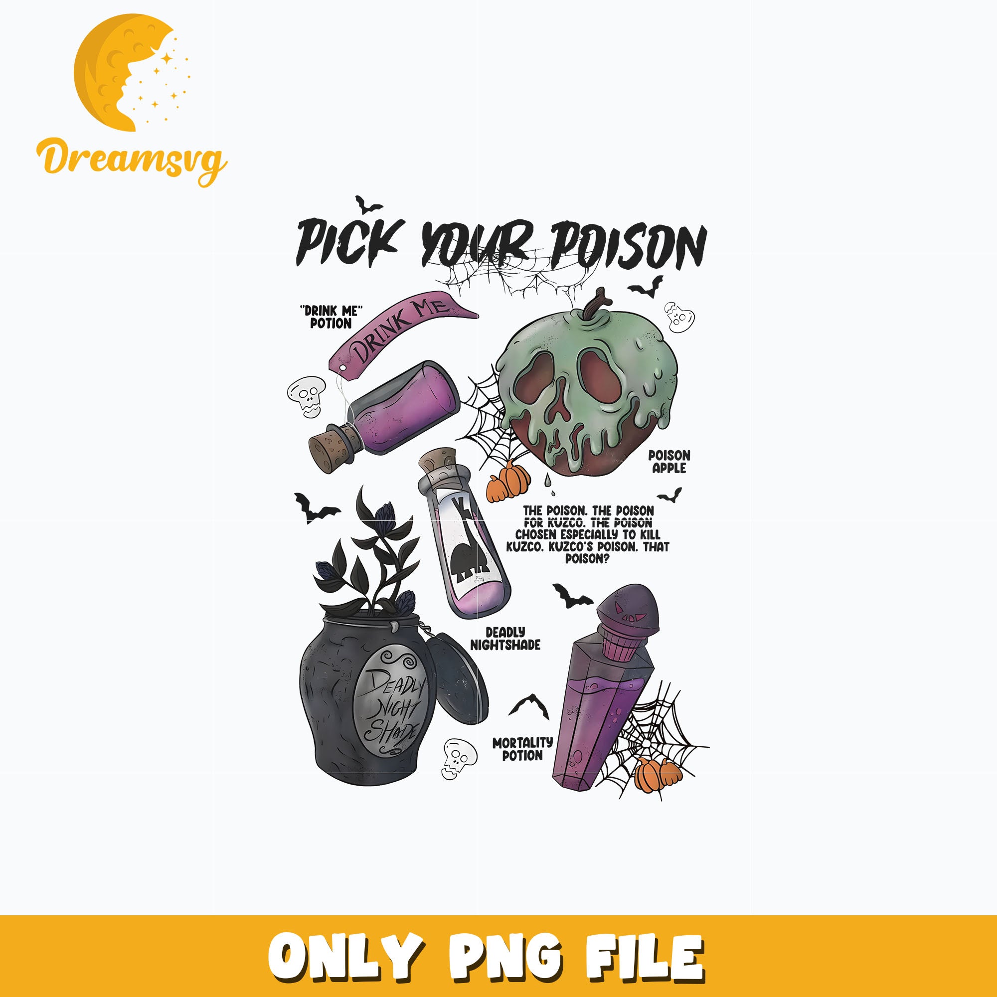 Vintage Retro Pick Your Poison Png – DreamSVG Store