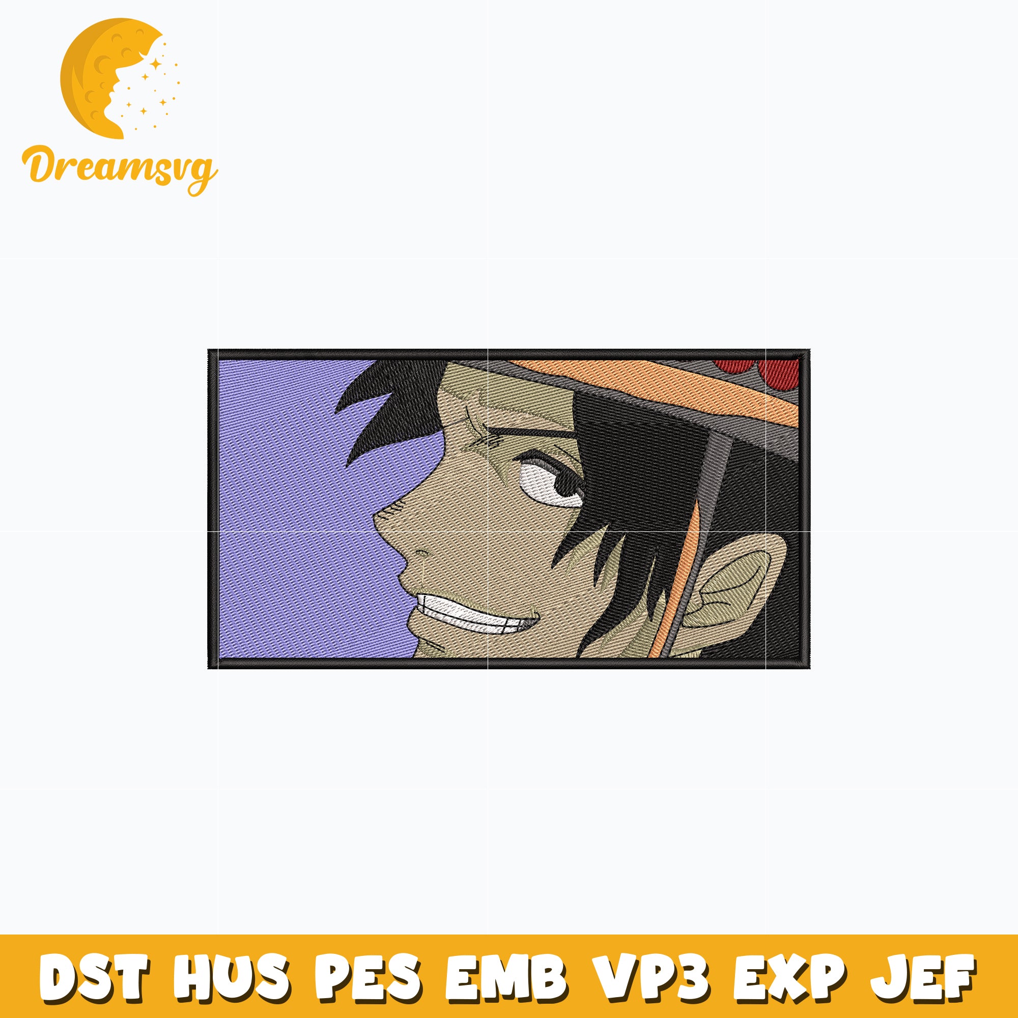 Portgas D. Ace half face embroidery design – DreamSVG Store