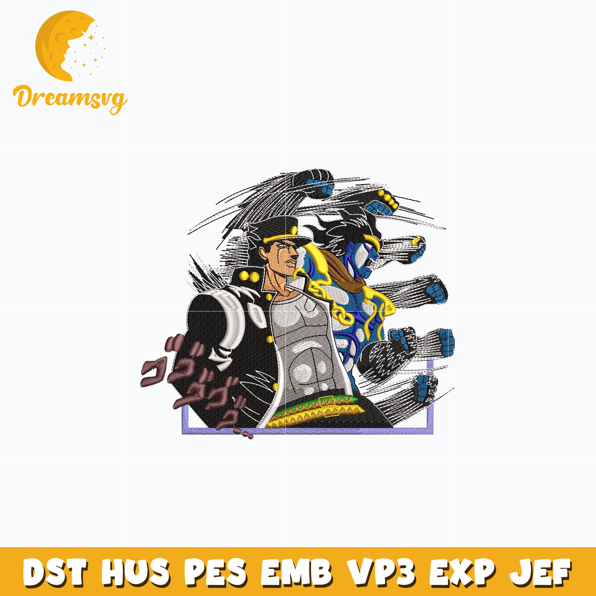 Jotaro Kujo embroidery design – DreamSVG Store