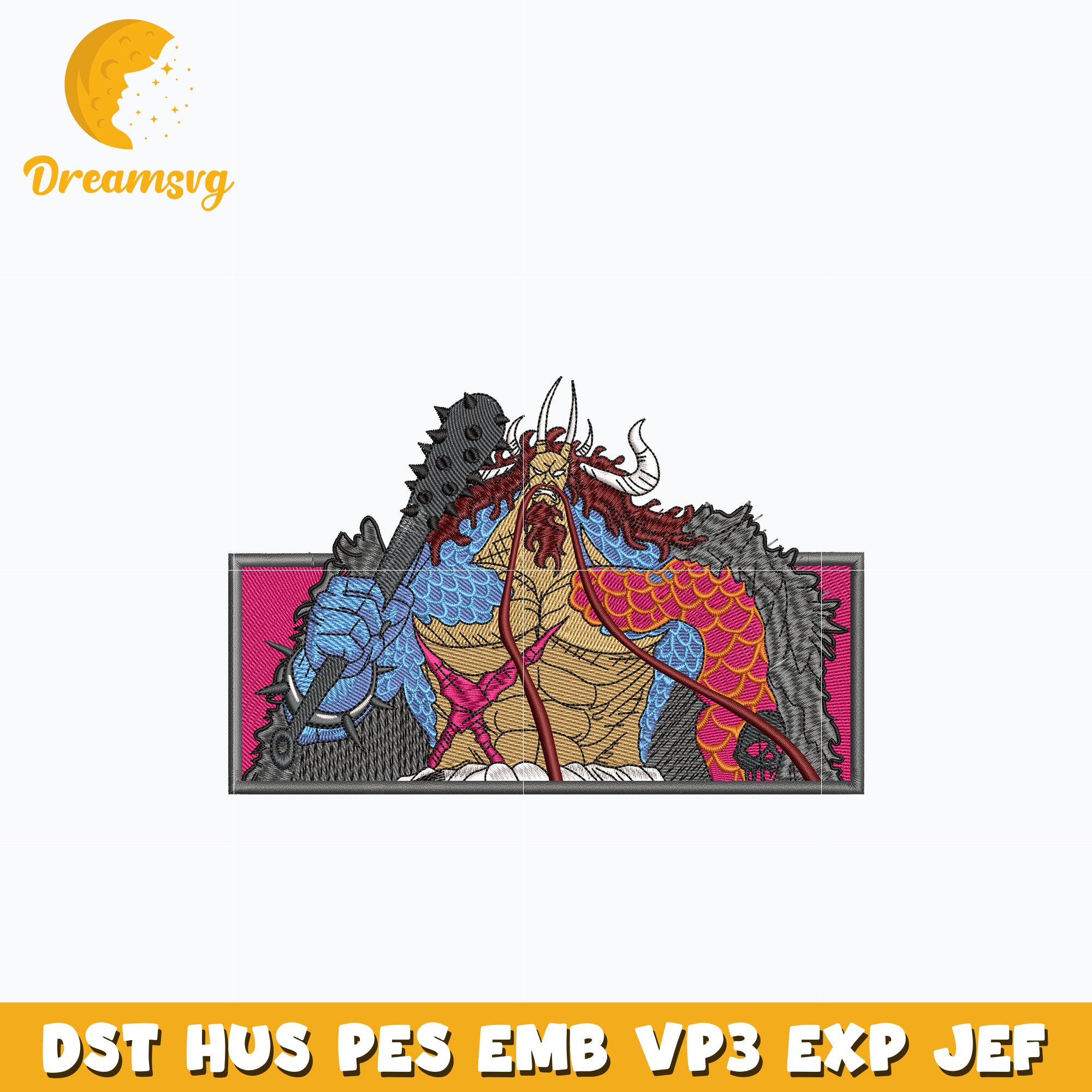 Kaido anime embroidery design – DreamSVG Store