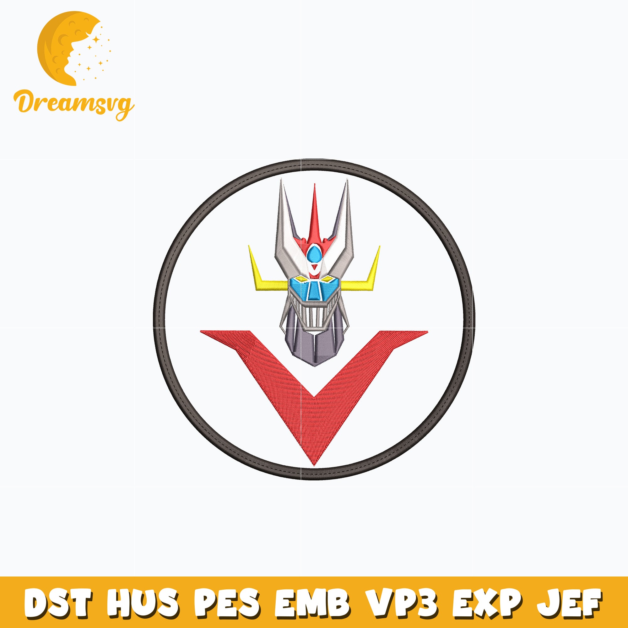 Great Mazinger logo embroidery design – DreamSVG Store