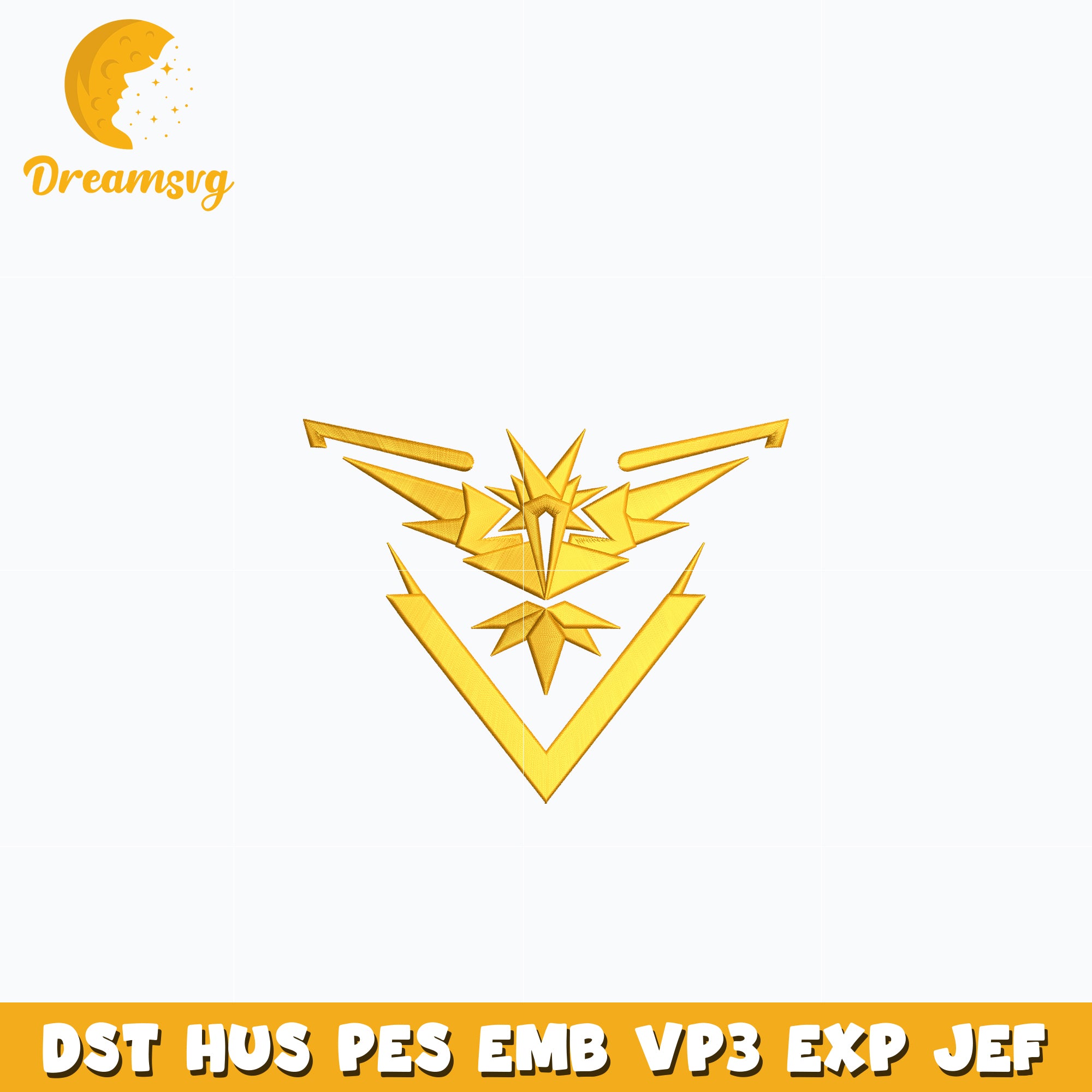 Pokemon Go Team Instinct Yellow embroidery design – DreamSVG Store