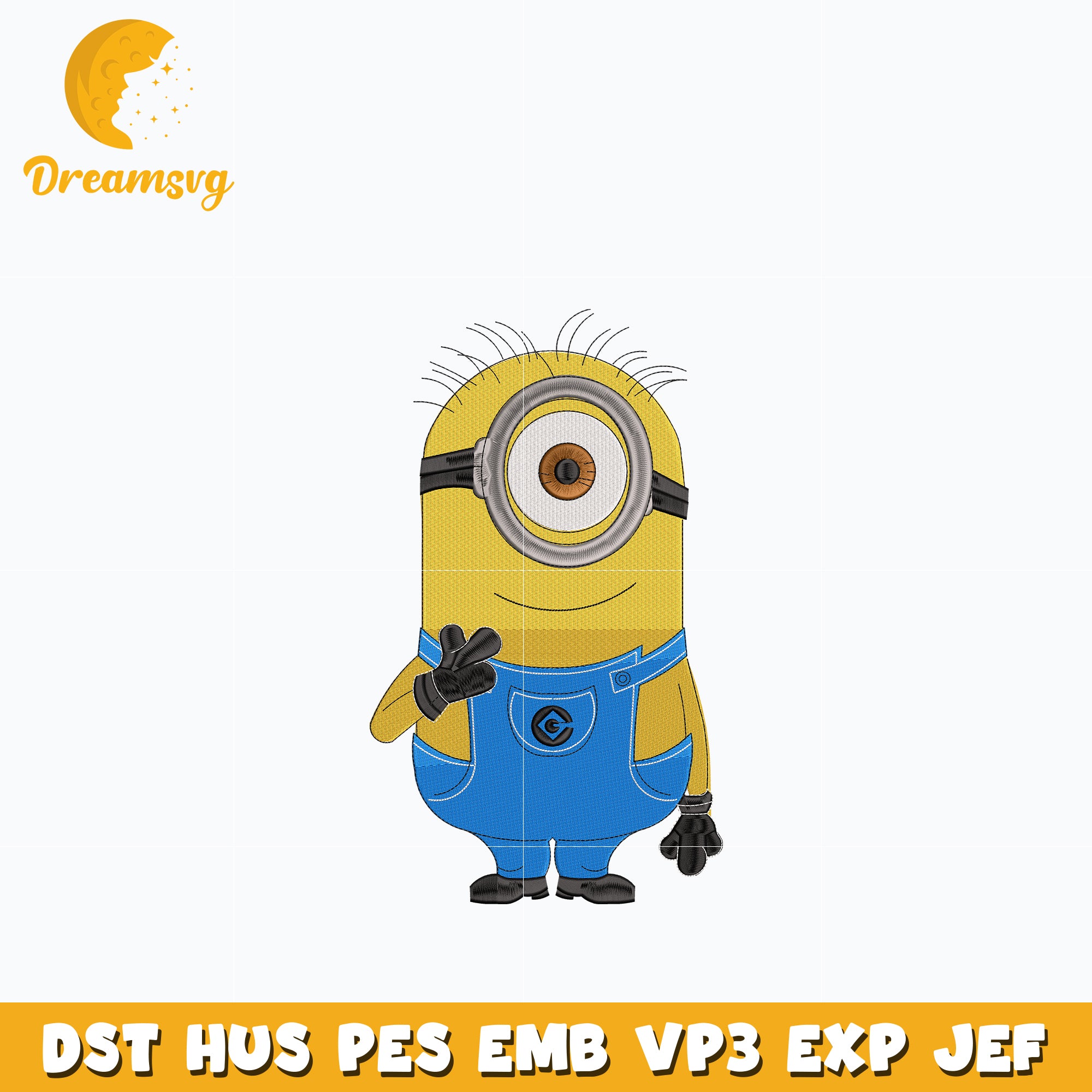 Stuart the Minion embroidery design – DreamSVG Store
