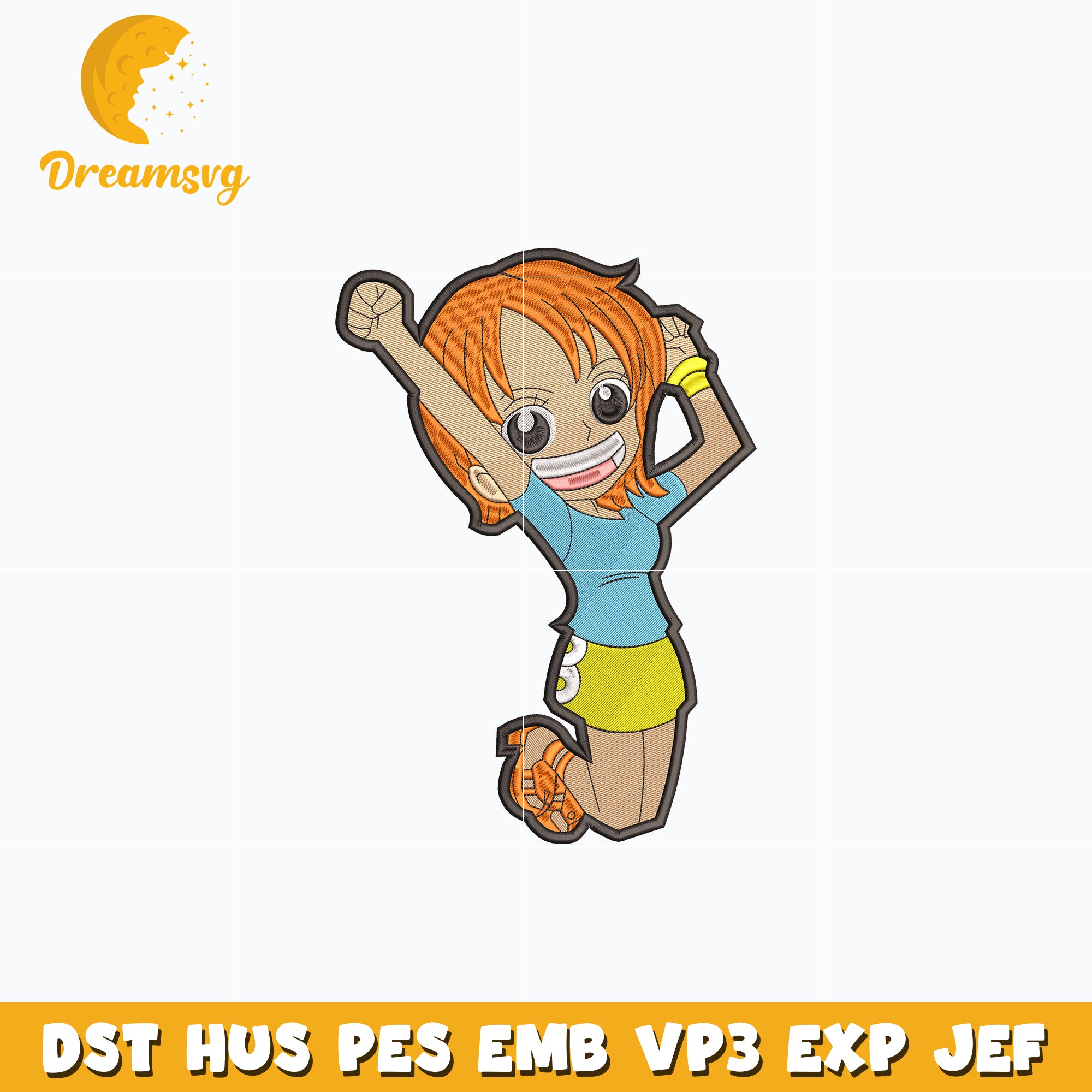 Nami chibi embroidery design – DreamSVG Store