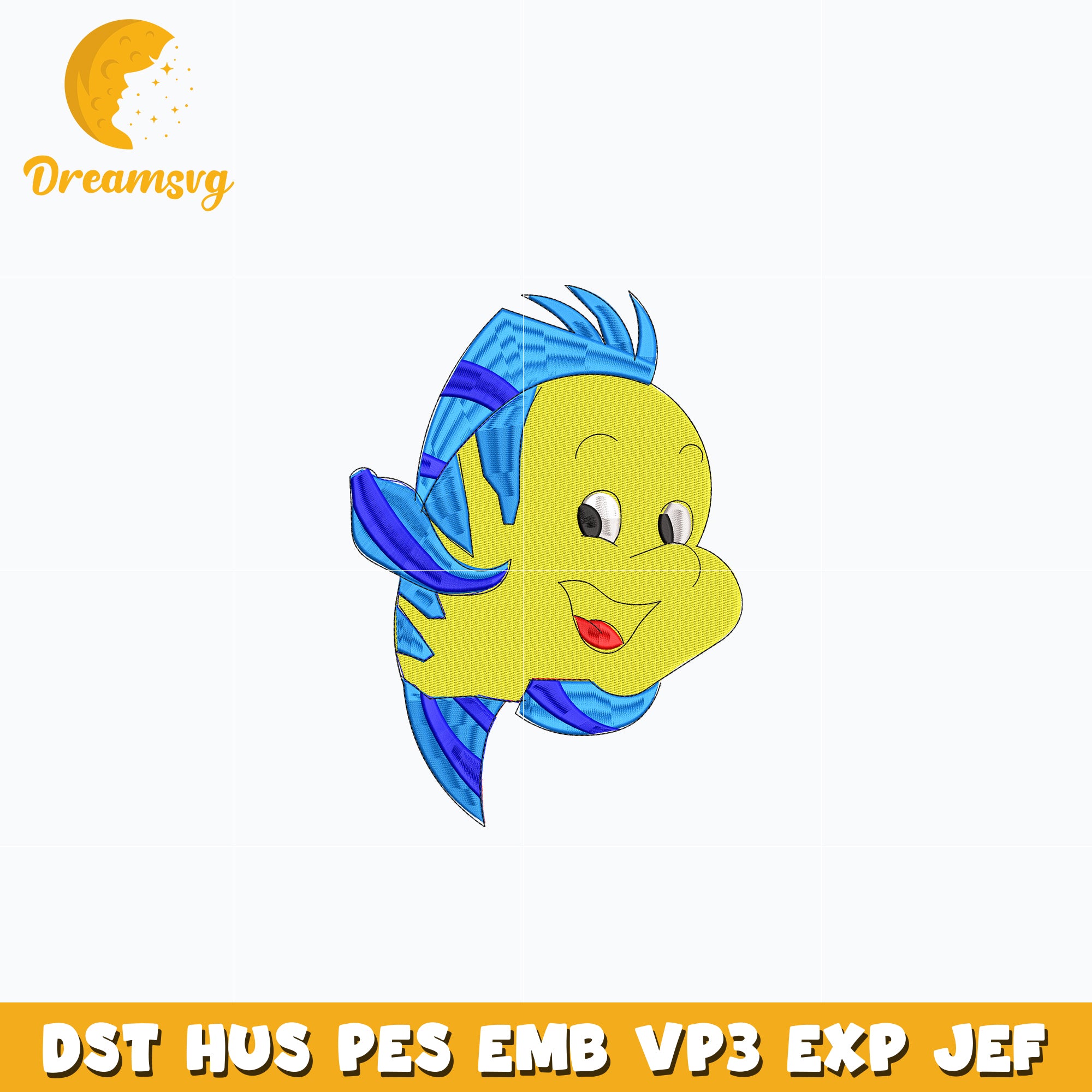Flounder embroidery design – DreamSVG Store