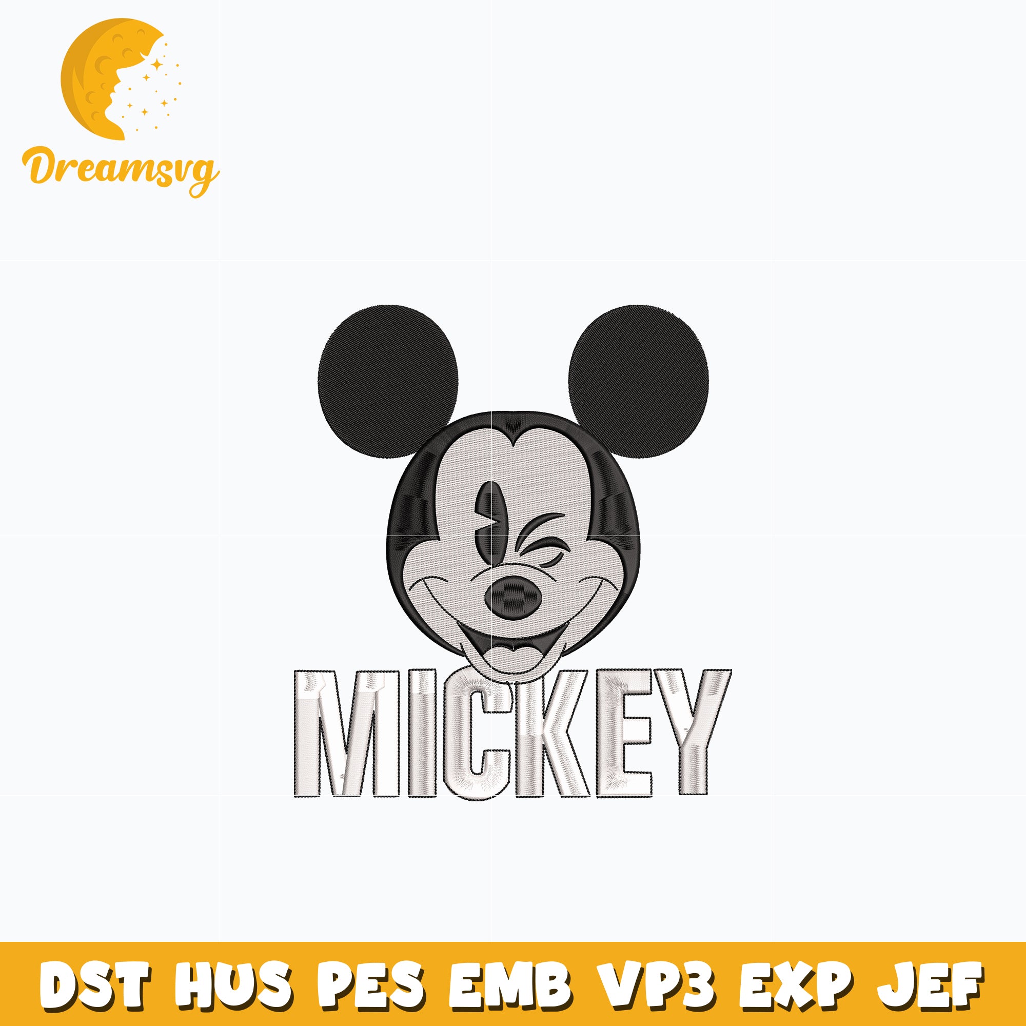 Mickey mouse face disney embroidery design – DreamSVG Store