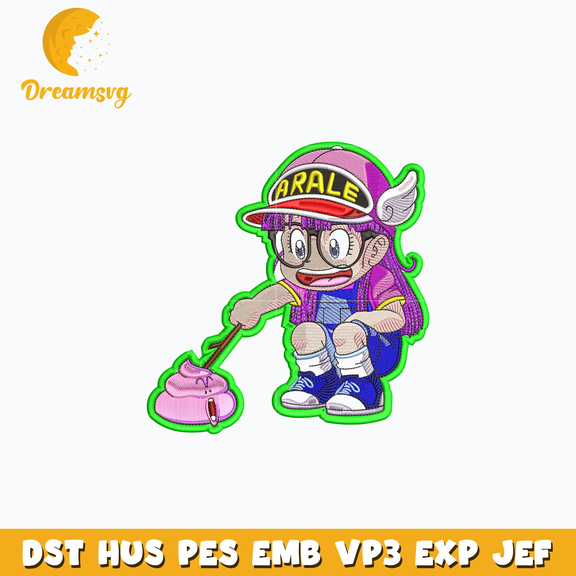 Arale Norimaki embroidery design – DreamSVG Store