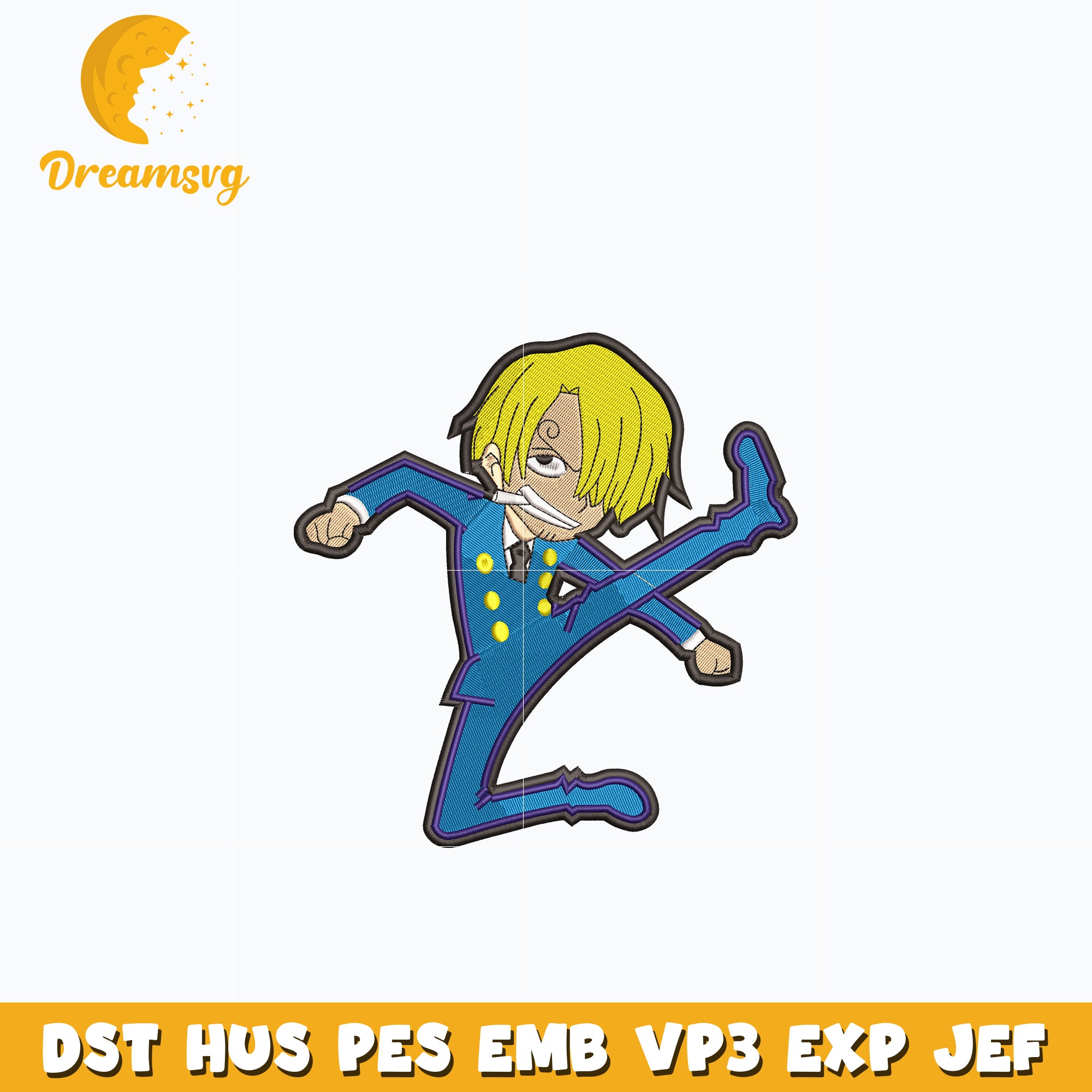 Sanji chibi embroidery design – DreamSVG Store