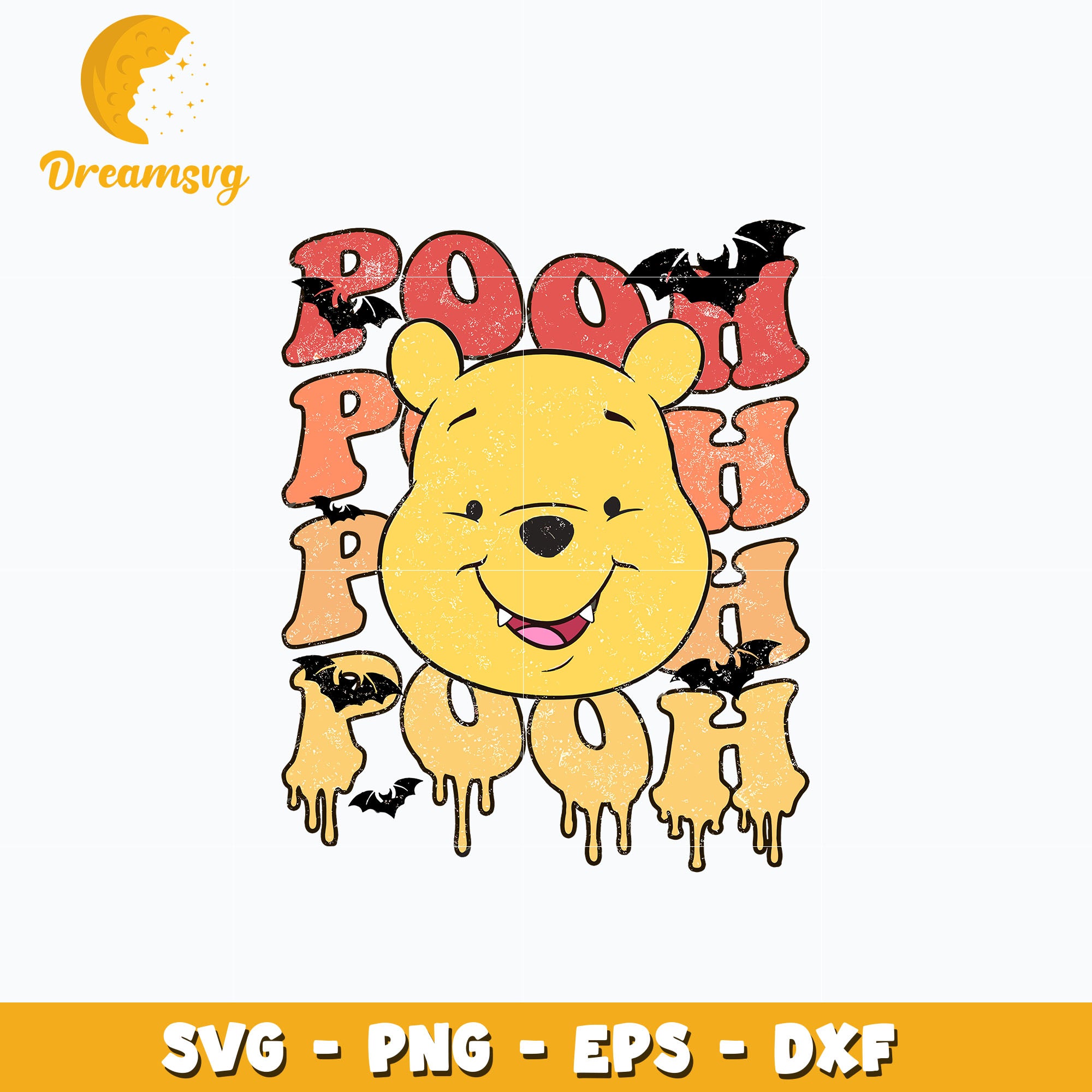 Pooh head halloween design svg – DreamSVG Store