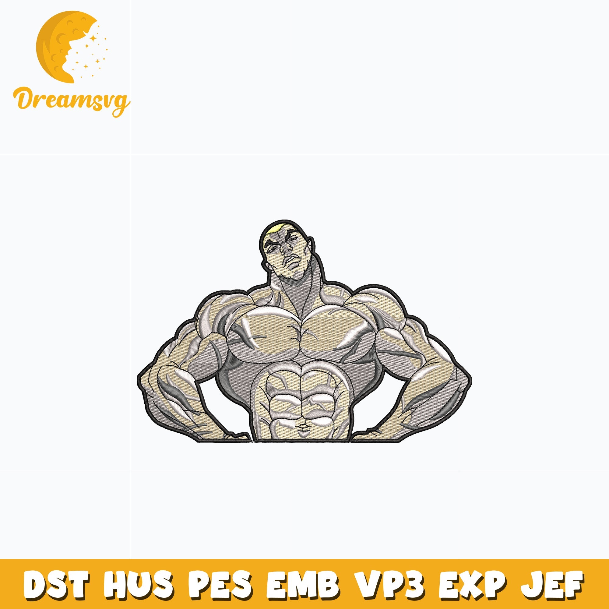 Jack Hanma body embroidery design – DreamSVG Store